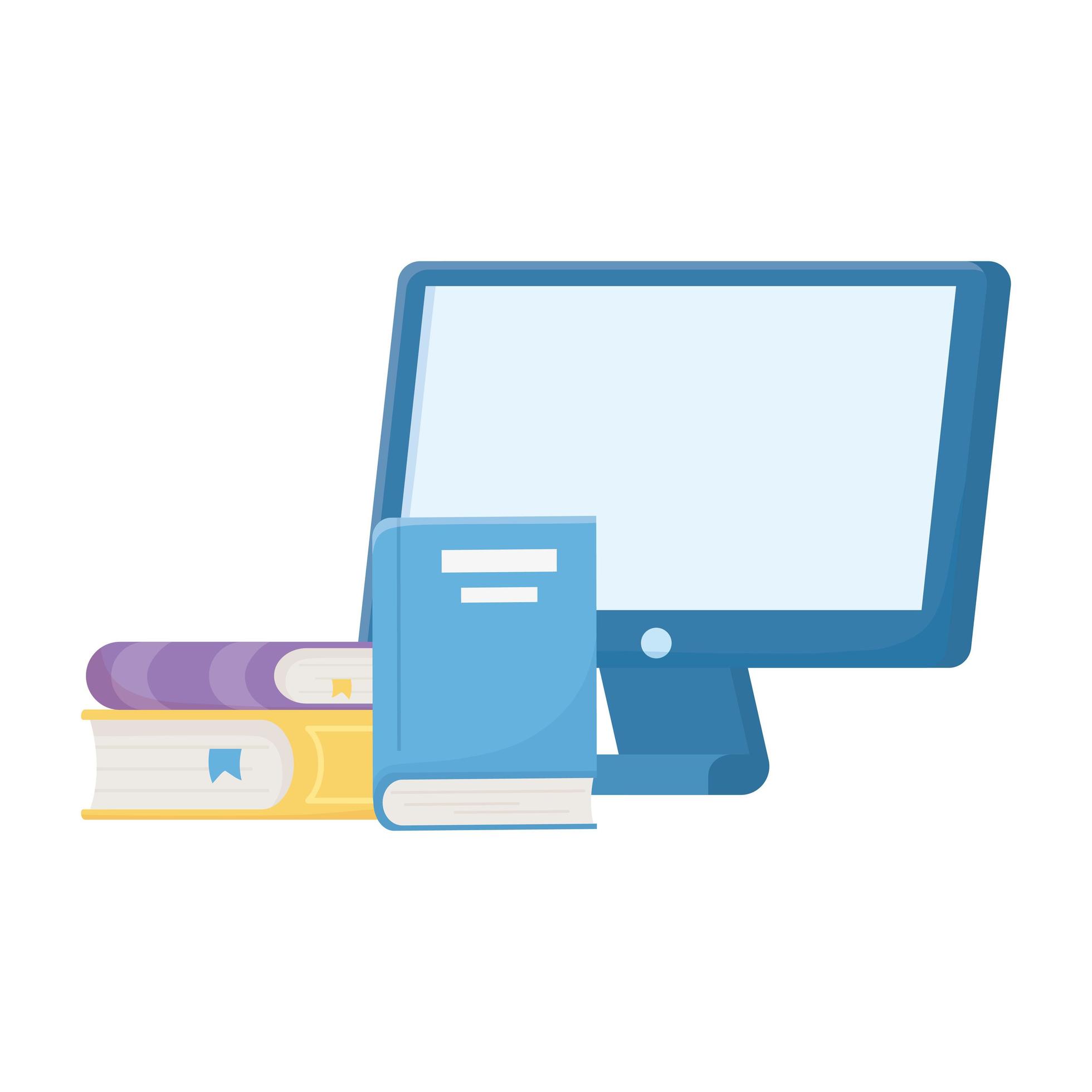 Isolated ebooks and computer vector design 4202929 Vector Art at Vecteezy