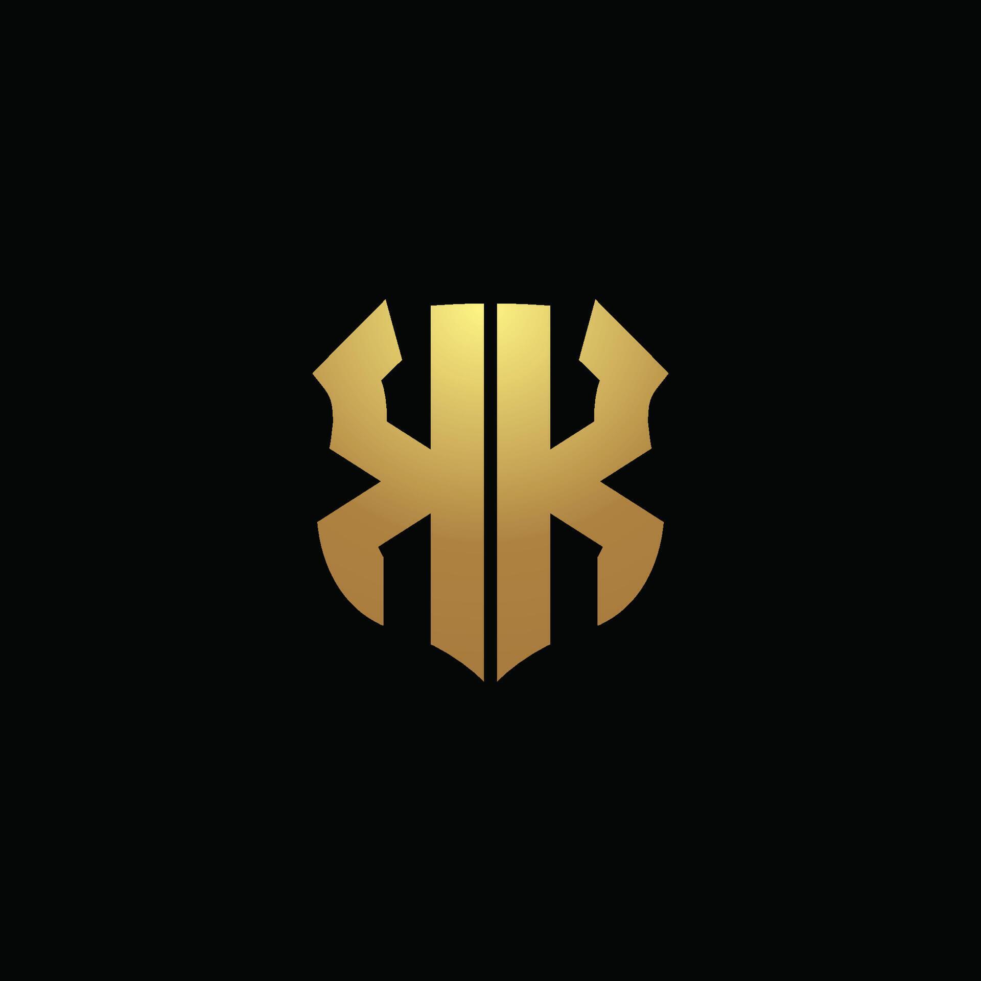 KK Logo Monogram With Gold Colors And Shield Shape Design Template KK Logo Monogram With Gold Colors And Shield Shape Design Template