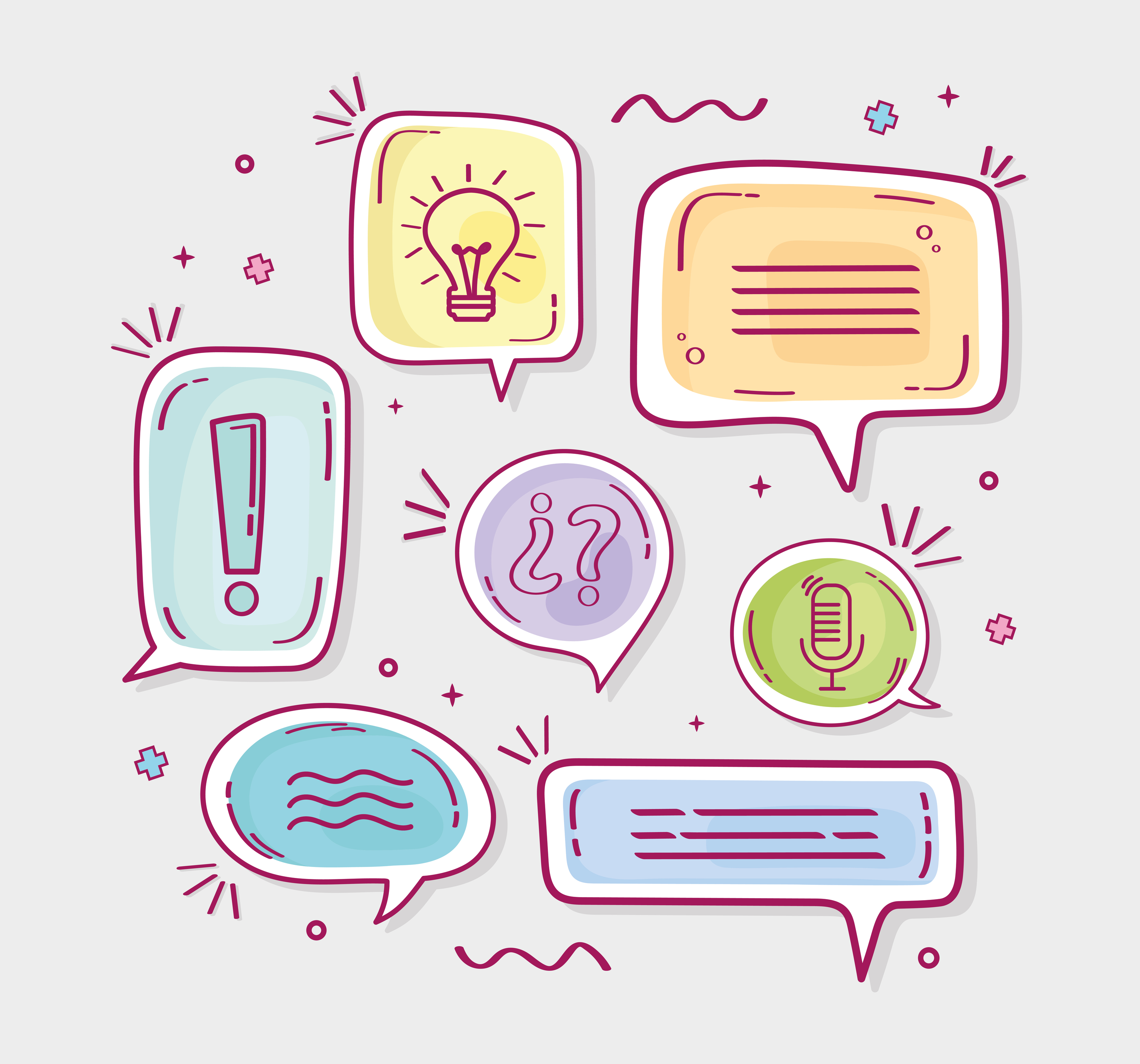 speech bubbles designs 4210187 Vector Art at Vecteezy