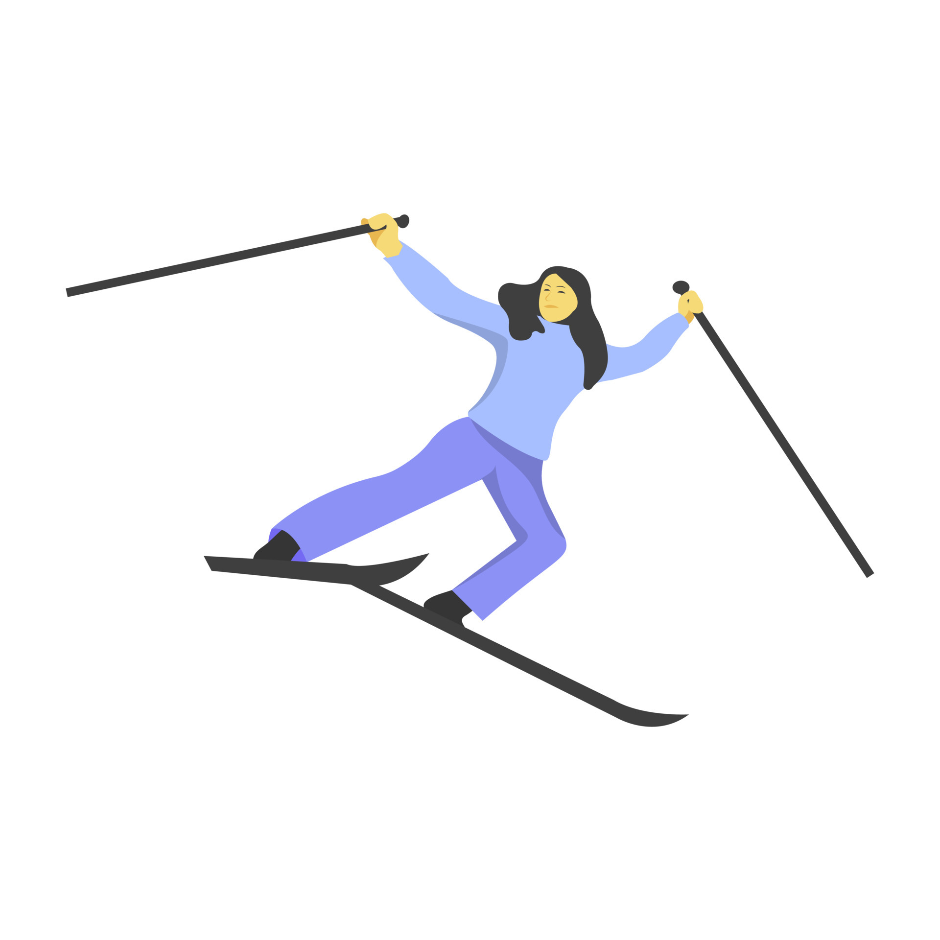 Trendy Skiing Concepts 4210710 Vector Art at Vecteezy