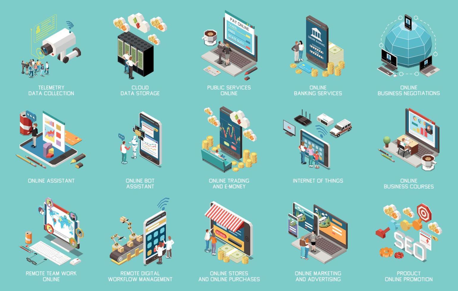 Digital Transformation Icons 4211563 Vector Art at Vecteezy