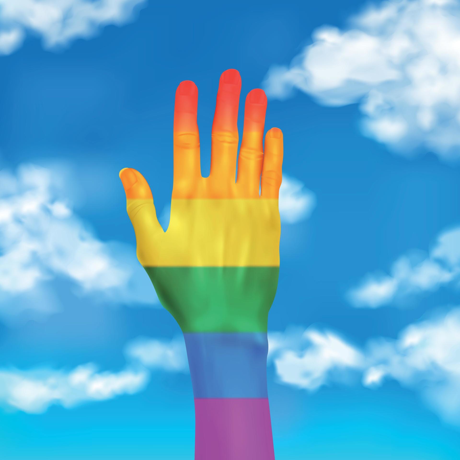 Sky LGBT Hand Composition 4217381 Vector Art at Vecteezy