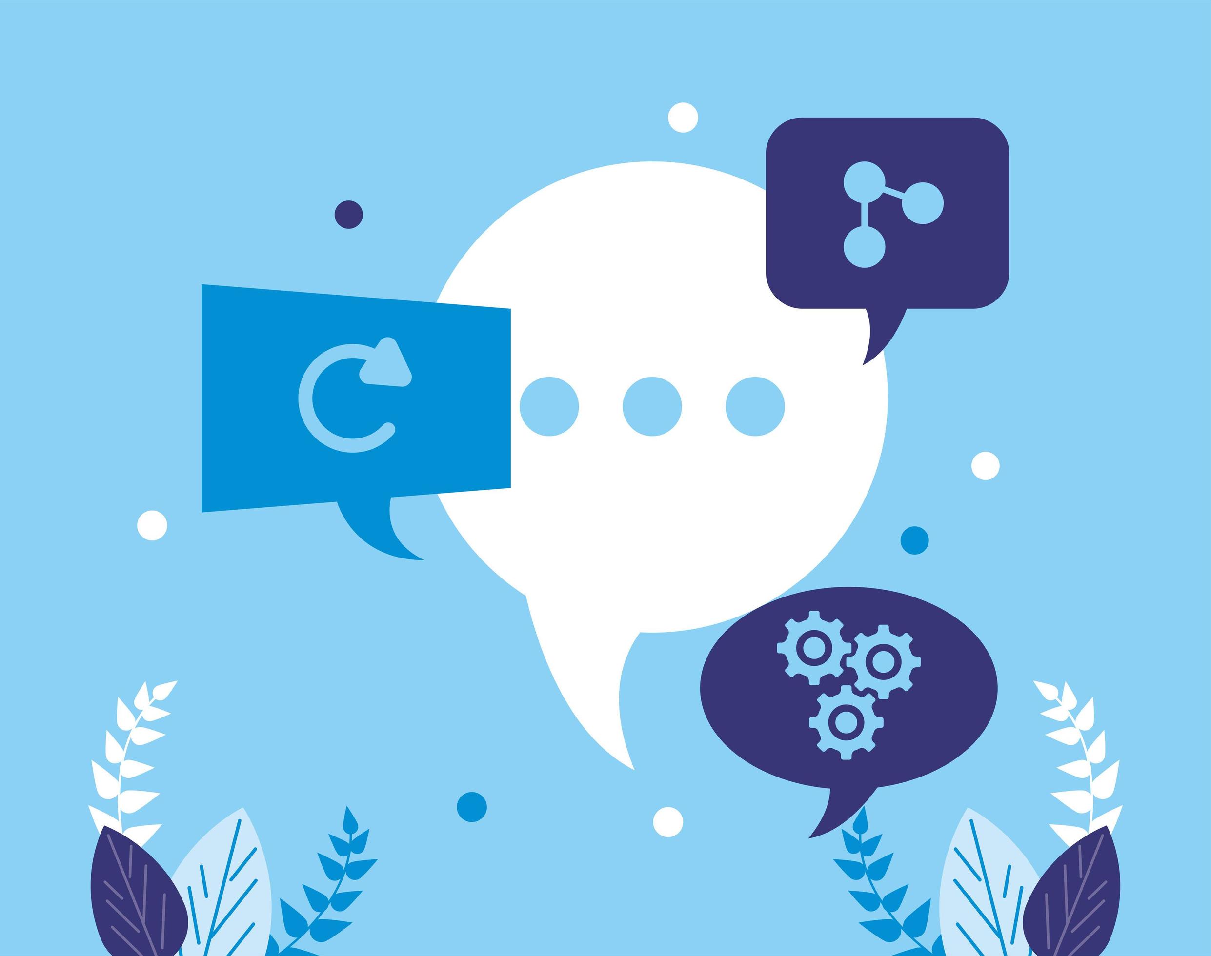 communication speech bubbles 4219863 Vector Art at Vecteezy