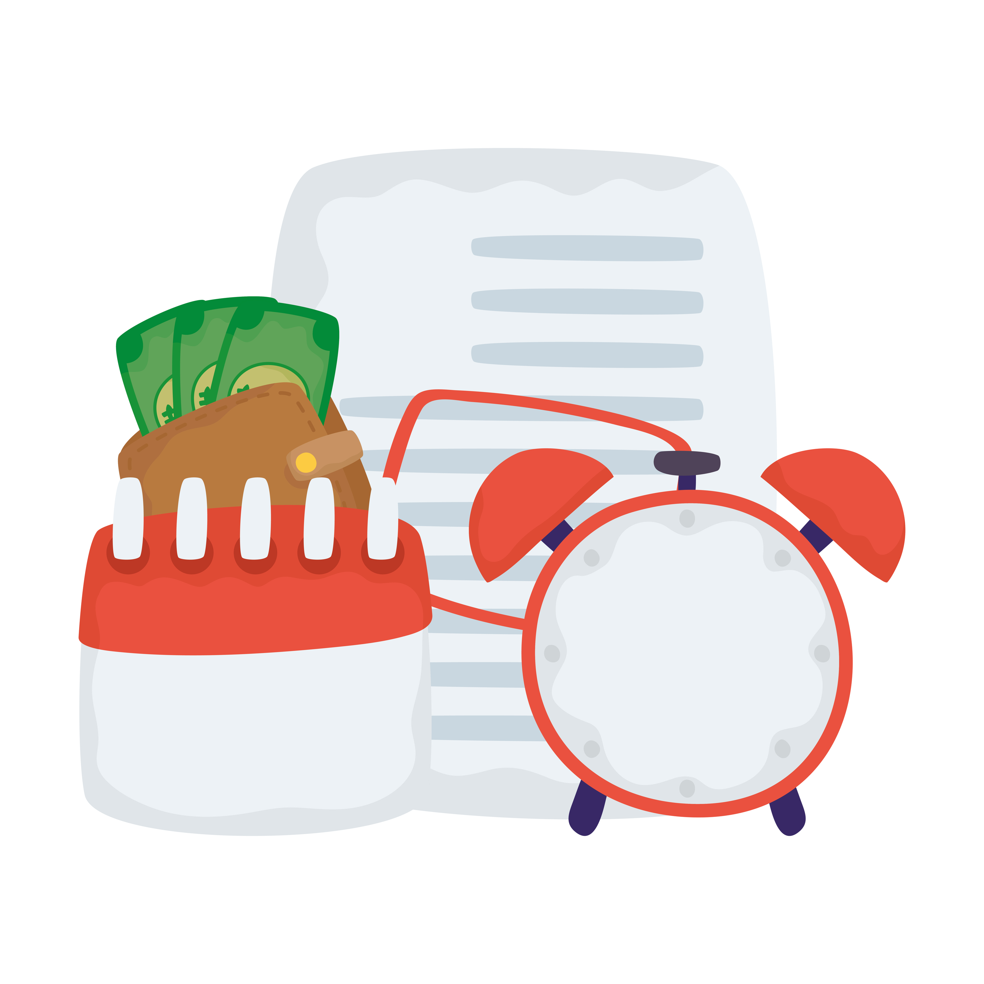 paper document file with financial icons 4220042 Vector Art at Vecteezy