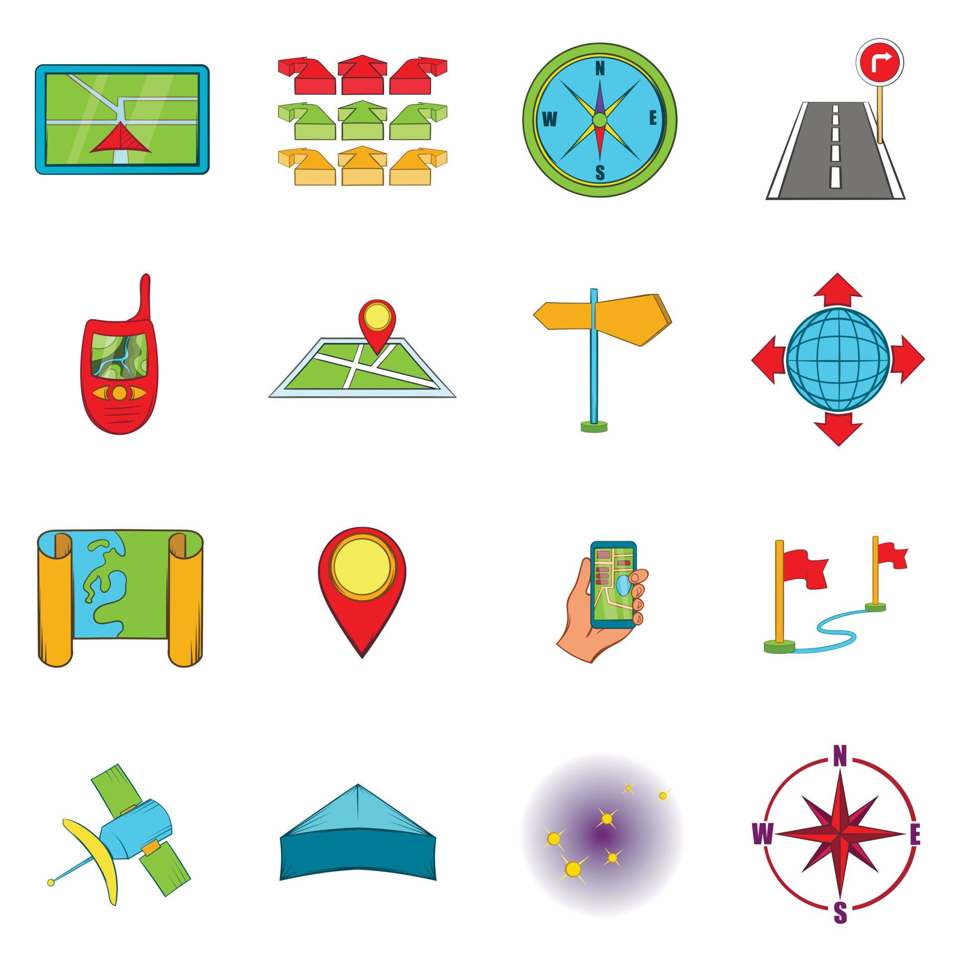 Navigation Icons Set 4221168 Vector Art At Vecteezy