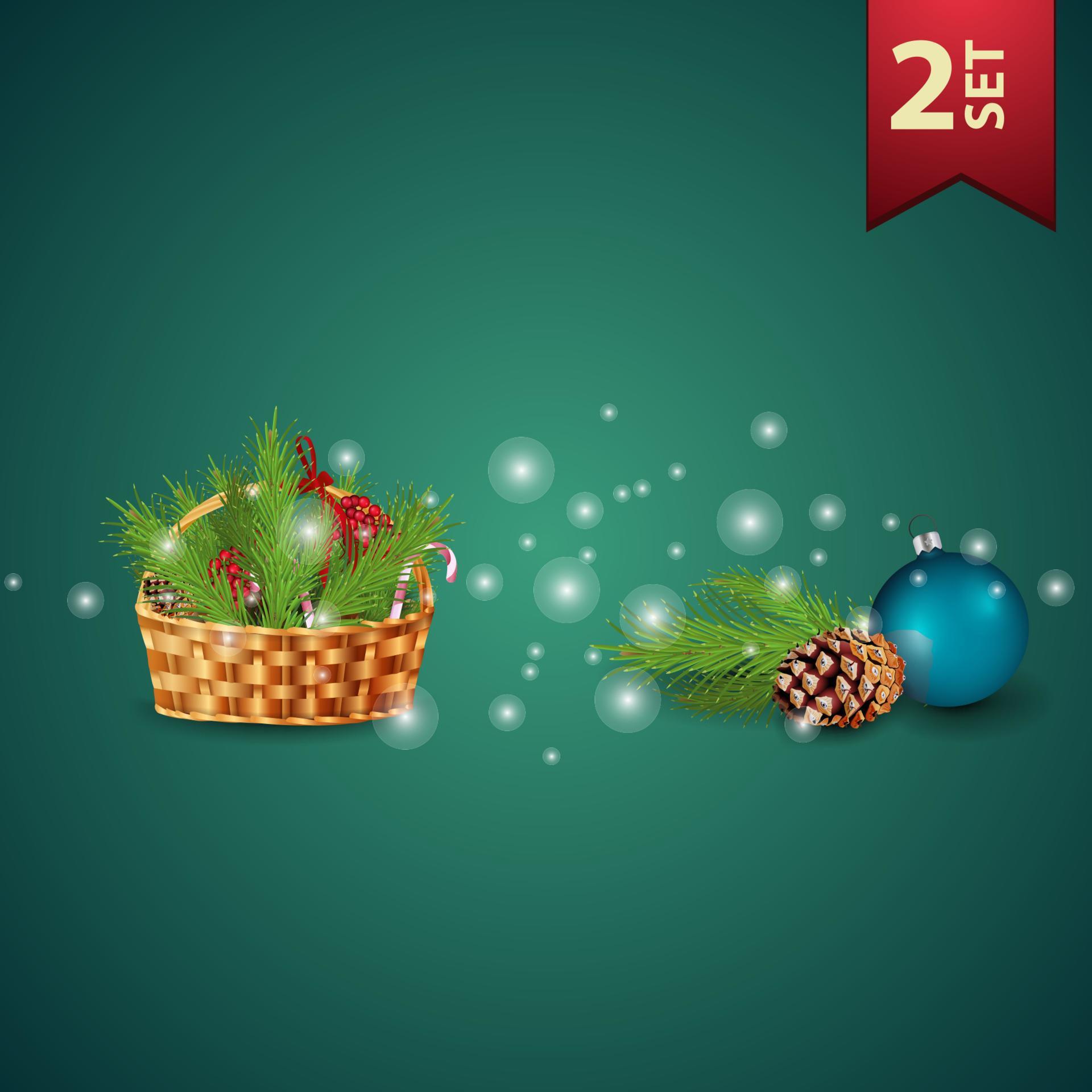 Set of Christmas icons isolated for your arts 4222888 Vector Art at ...