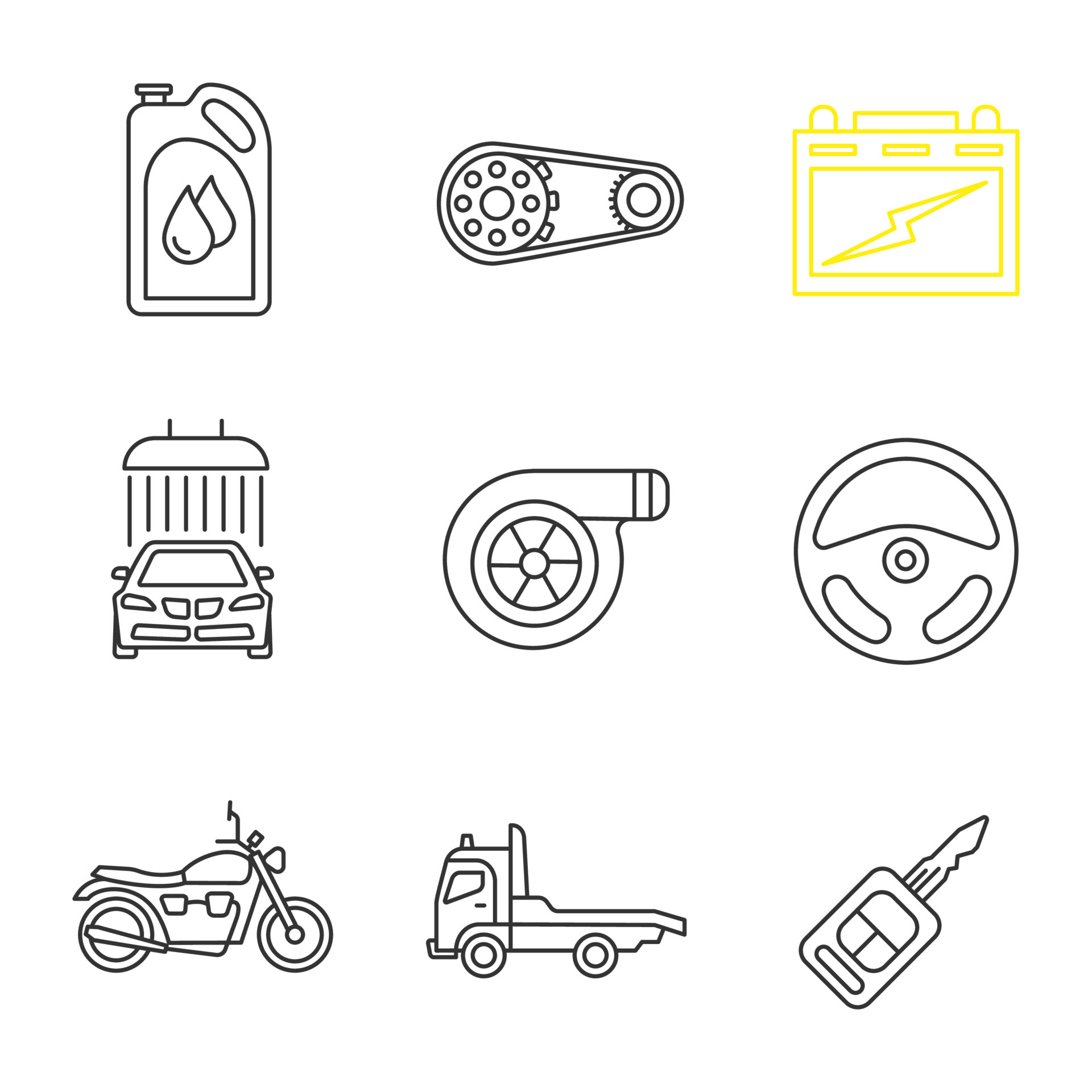 Auto workshop linear icons set 4223233 Vector Art at Vecteezy Auto workshop linear icons set 4223233 Vector Art at Vecteezy