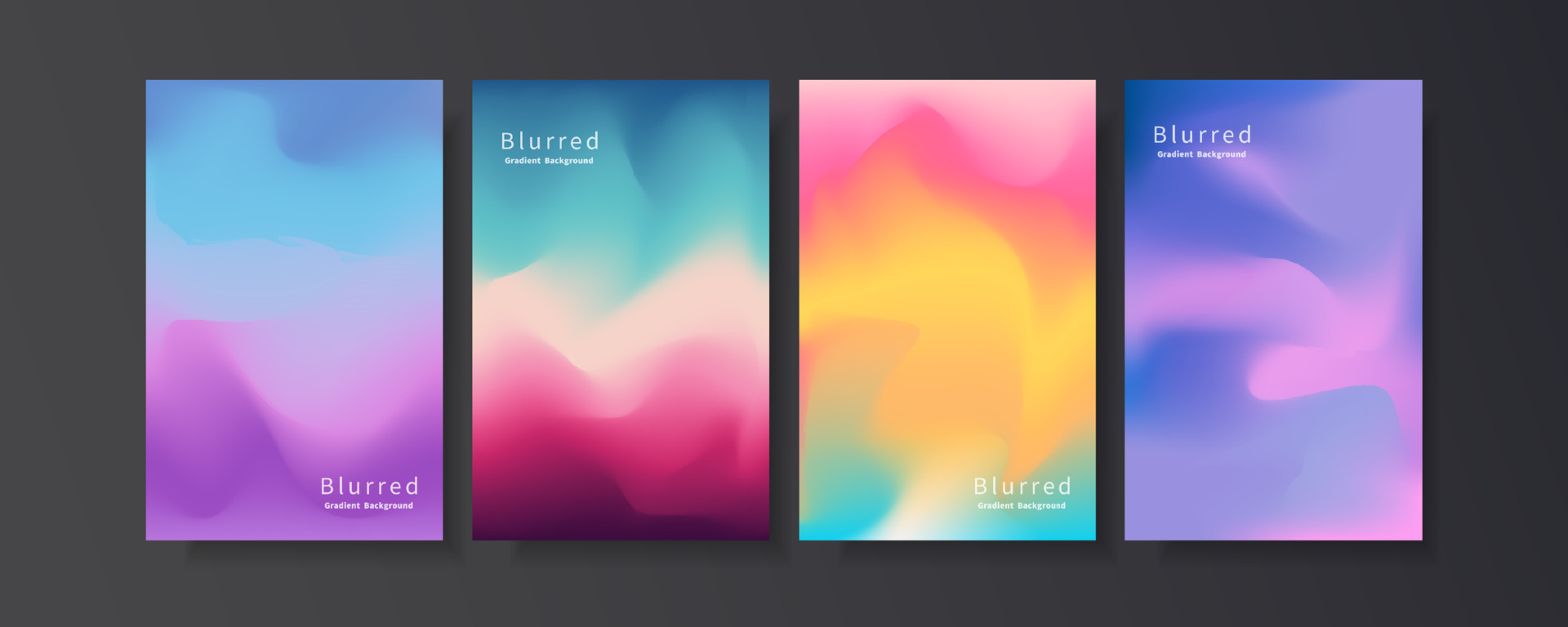 Set Of Abstract Blurred Gradient Mesh Background 4224632 Vector Art At