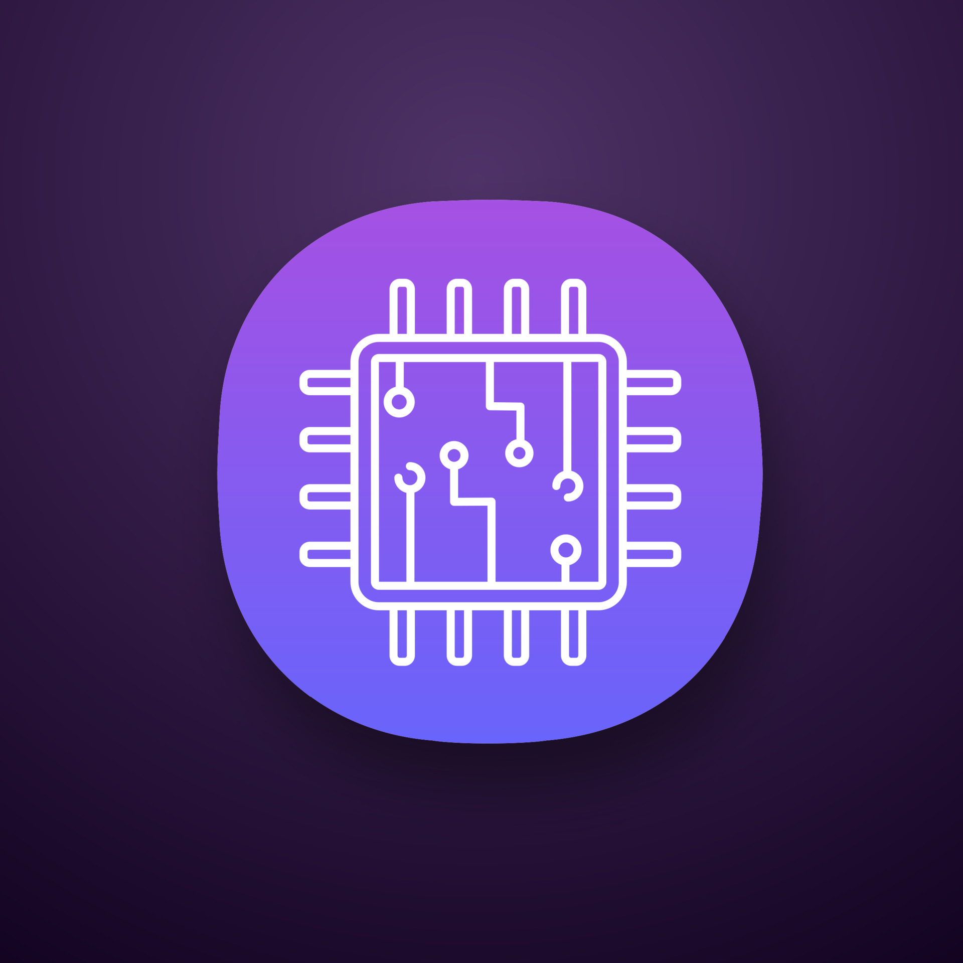 Computer Chip App Icon Ui Ux User Interface Processor Memory Card