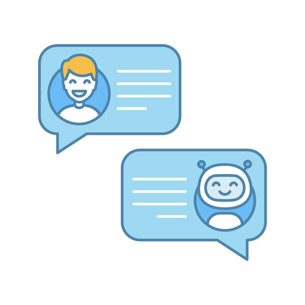 Support Chatbot Color Icon Talkbot Online Virtual Assistant Chat Bot
