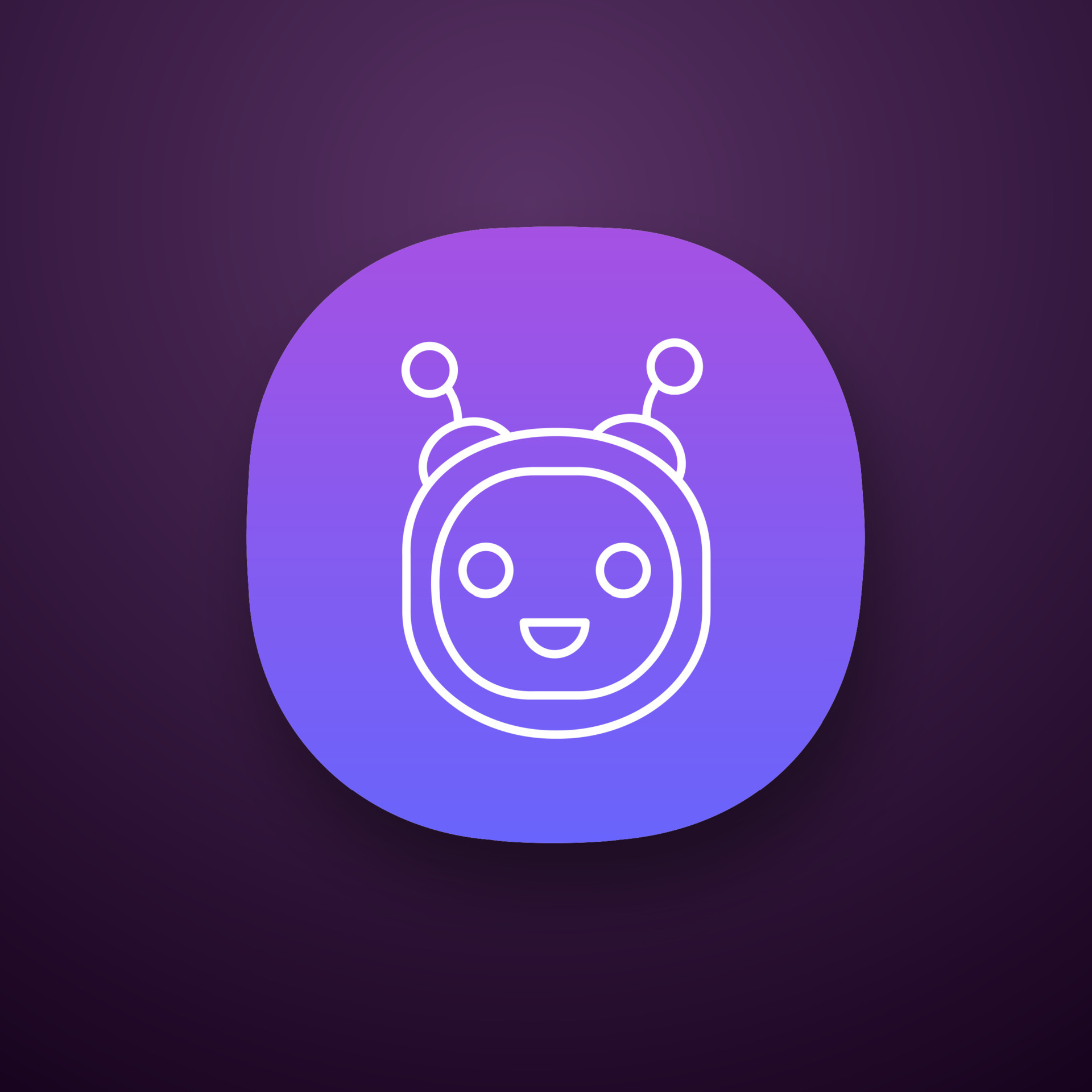 Chatbot App Icon Ui Ux User Interface Talkbot Modern Robot Round