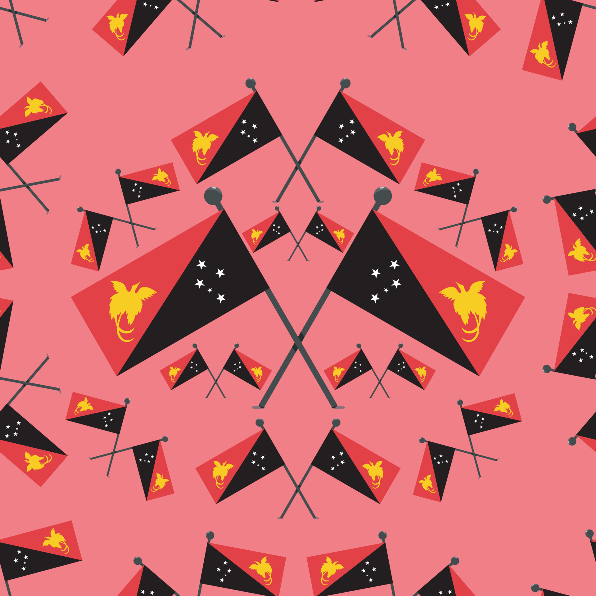 Vector Illustration of Pattern Papua New Guinea Flags 4227187 Vector ...