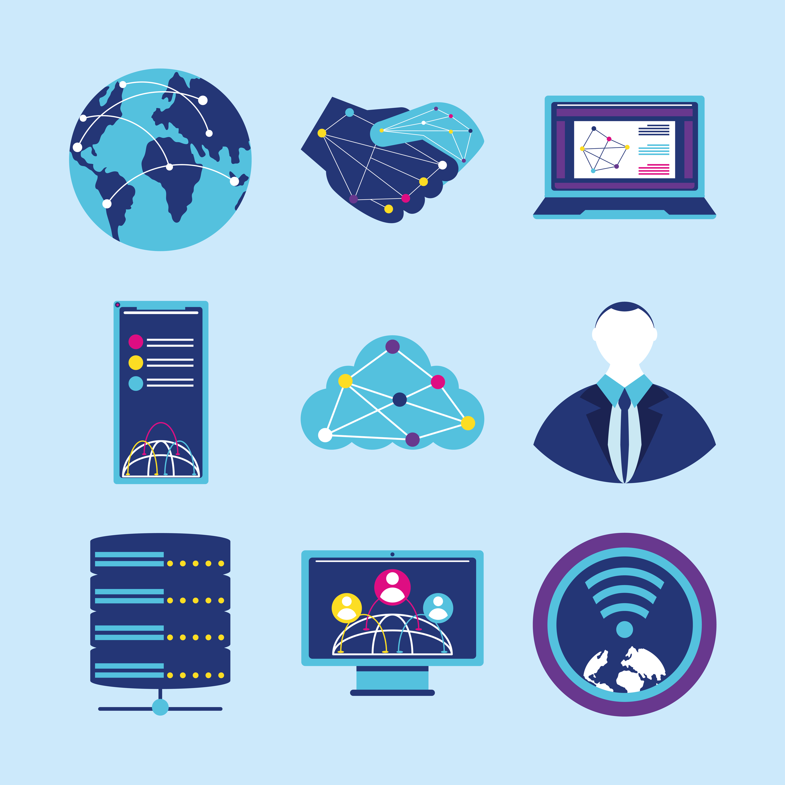 data connection network 4228232 Vector Art at Vecteezy