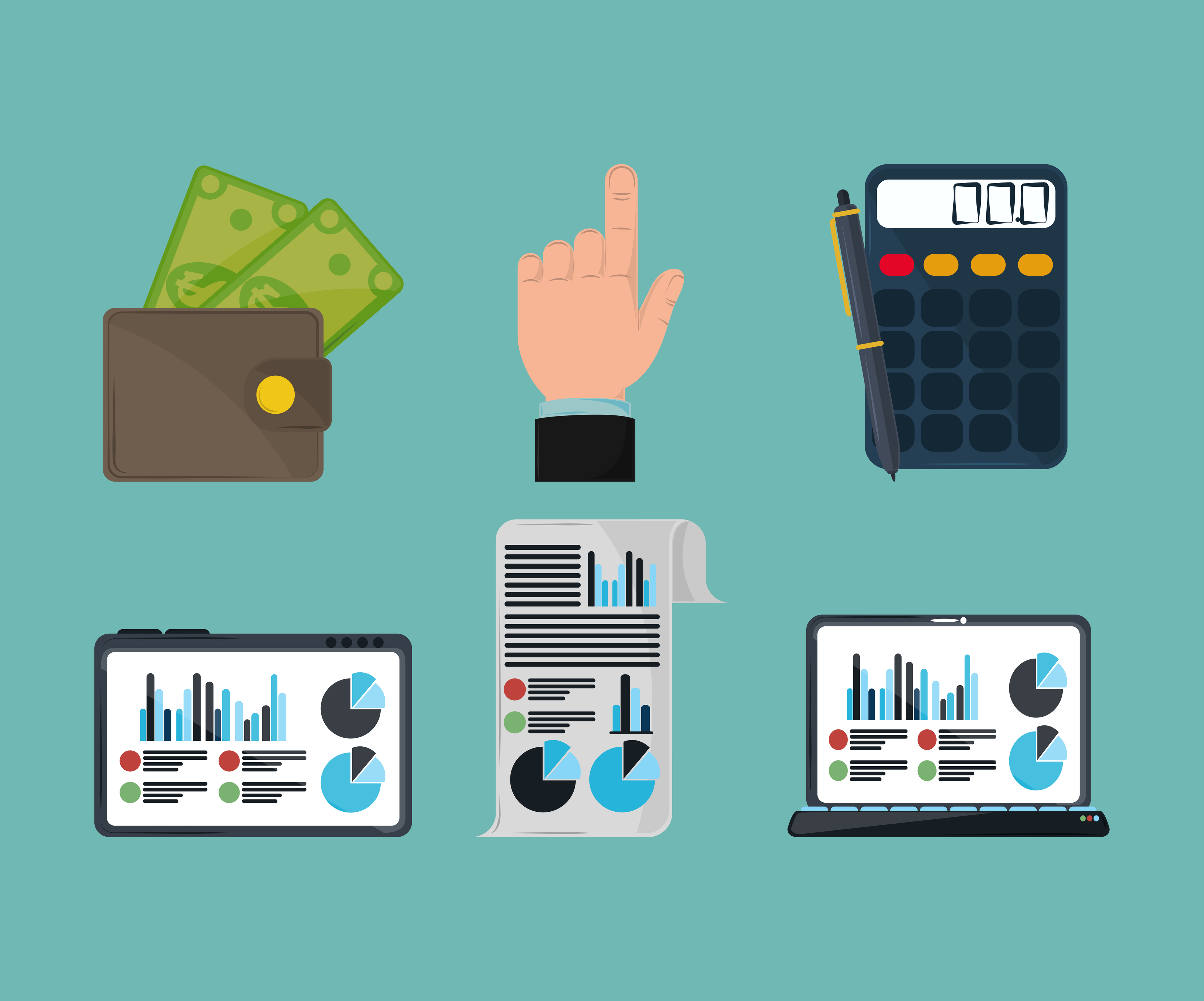 financial management icons 4230068 Vector Art at Vecteezy