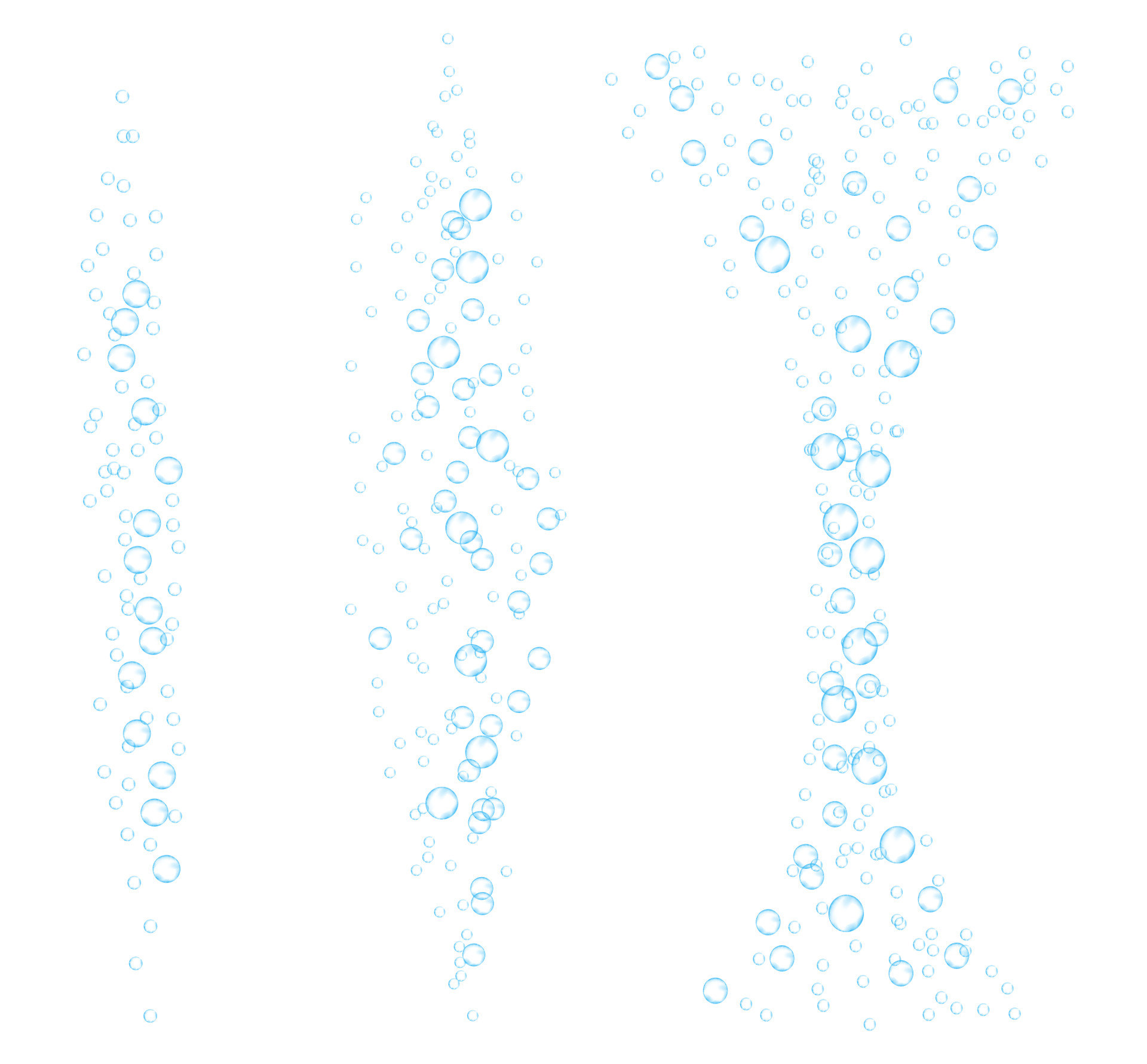 Underwater bubbles of fizzing soda. Streams of air. Dissolving tablets. Realistic oxygen pop in ...