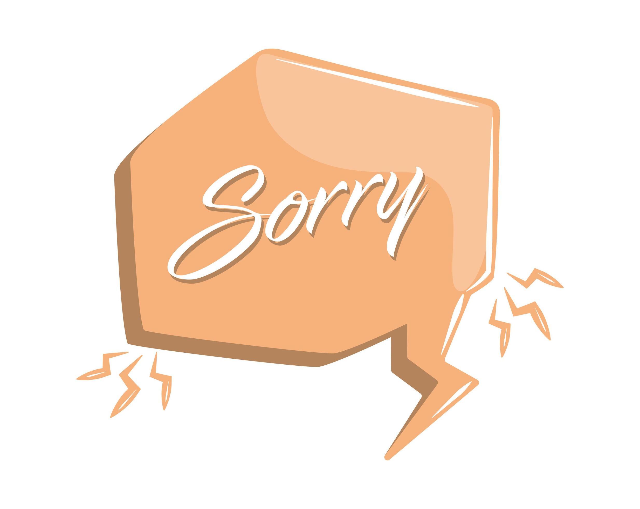 balloon text with sorry 4230150 Vector Art at Vecteezy