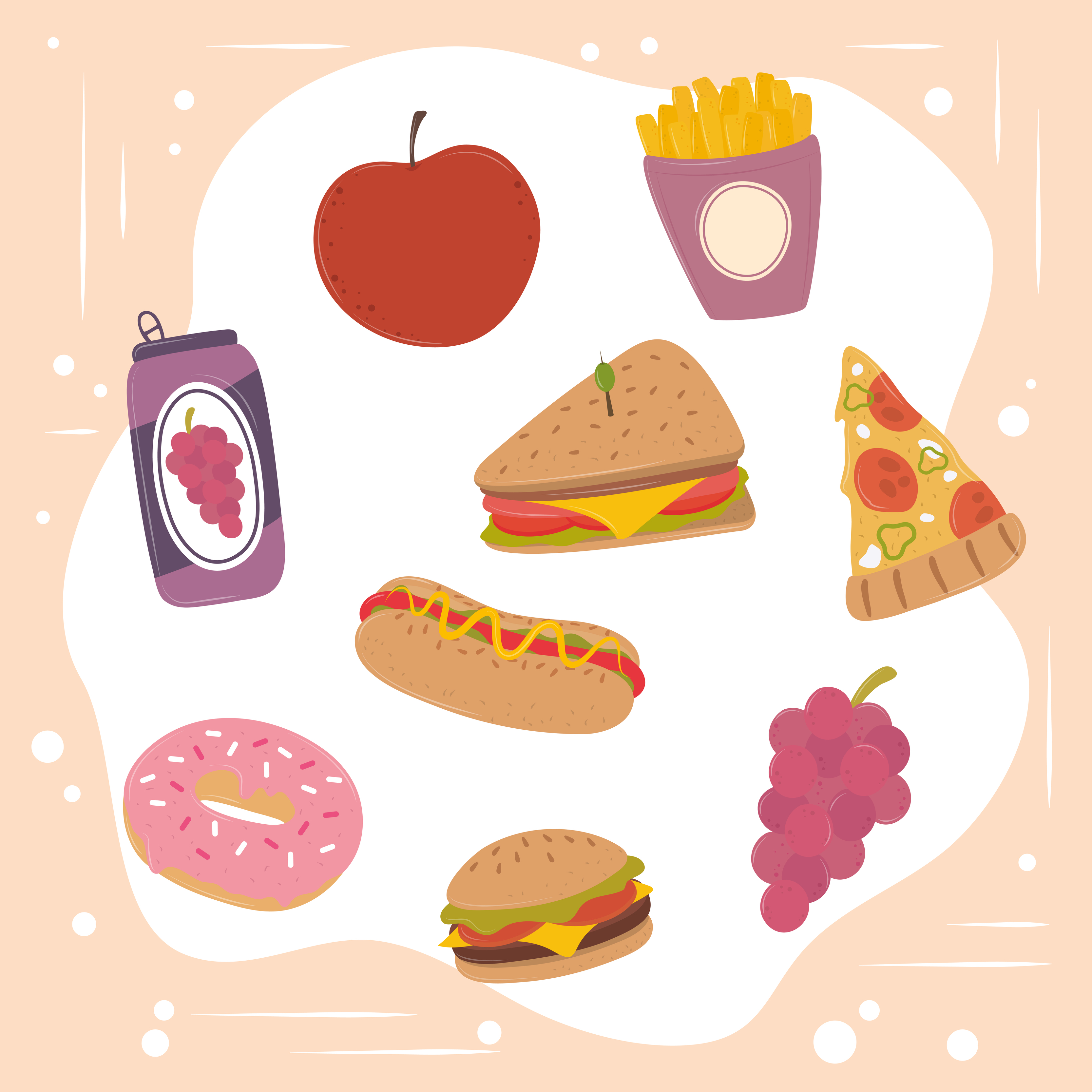 food menu products 4230252 Vector Art at Vecteezy