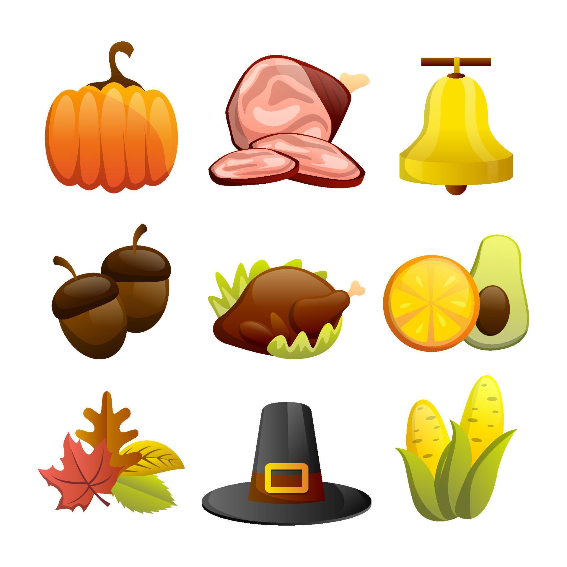 Thanksgiving Icon Collection 4230395 Vector Art at Vecteezy