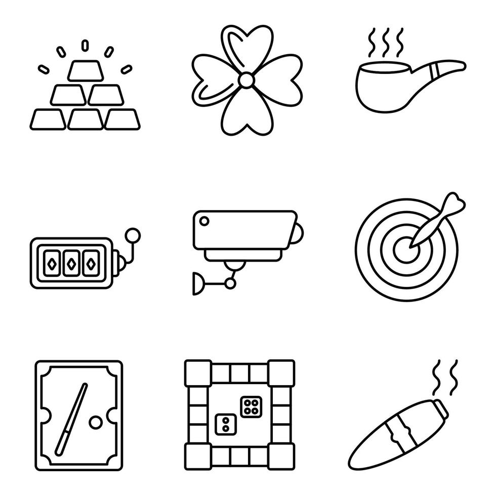 Casino Line Icons Set 4236482 Vector Art at Vecteezy Casino Line Icons Set 4236482 Vector Art at Vecteezy
