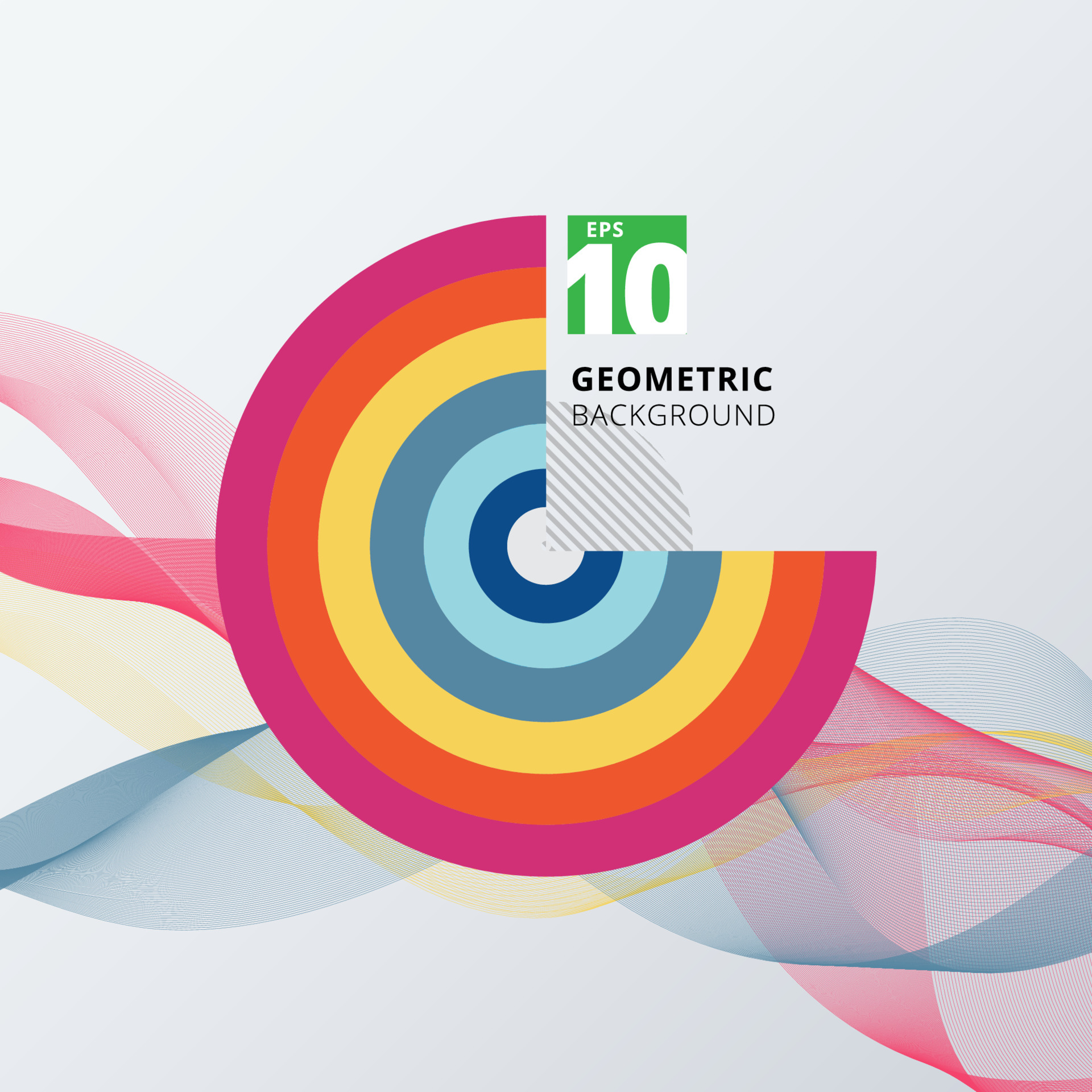 Abstract Colorful Color Circle Geometric Pattern Design And Background Use For Modern Design