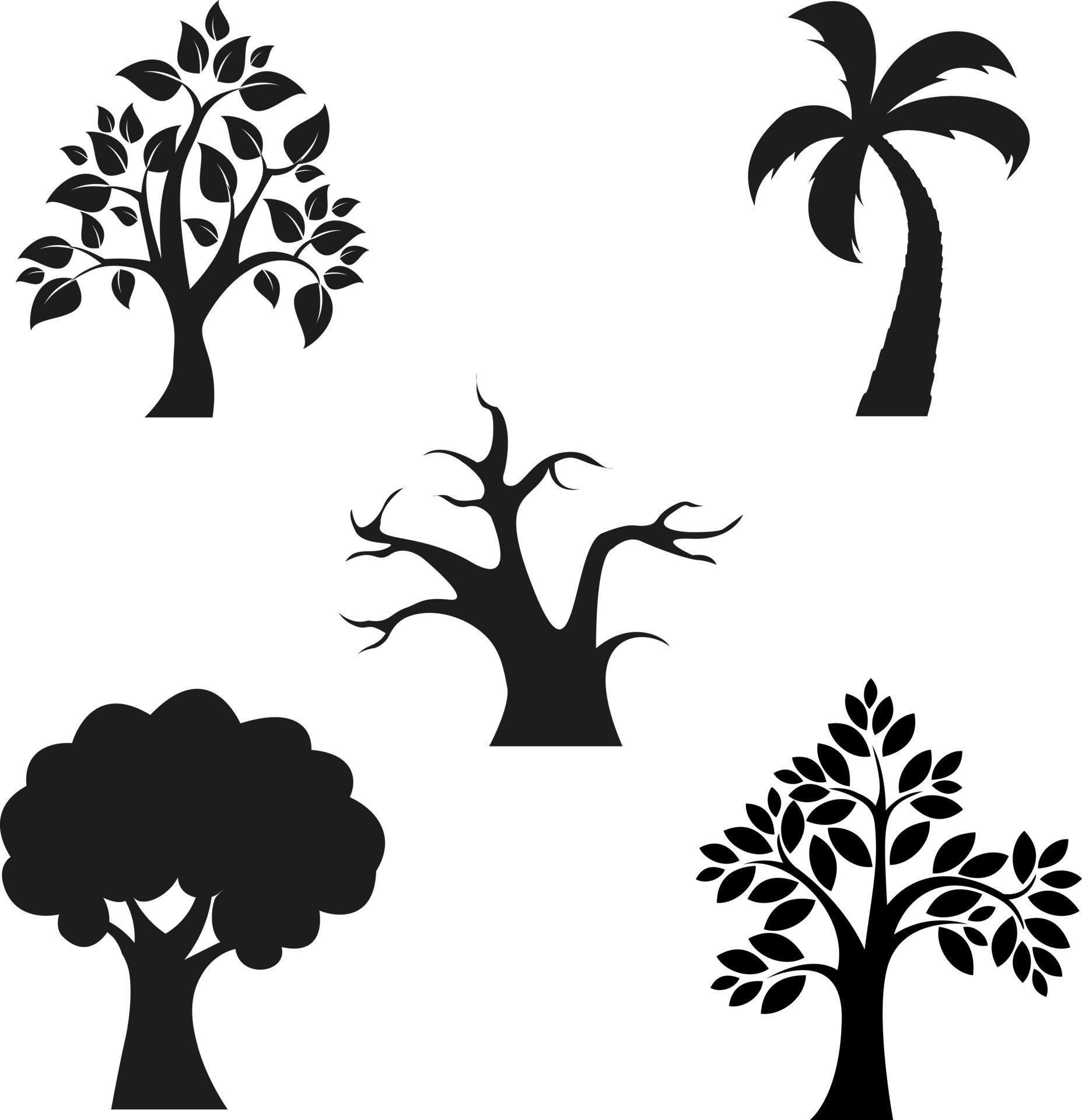 silhouette tree icon vector 4246111 Vector Art at Vecteezy