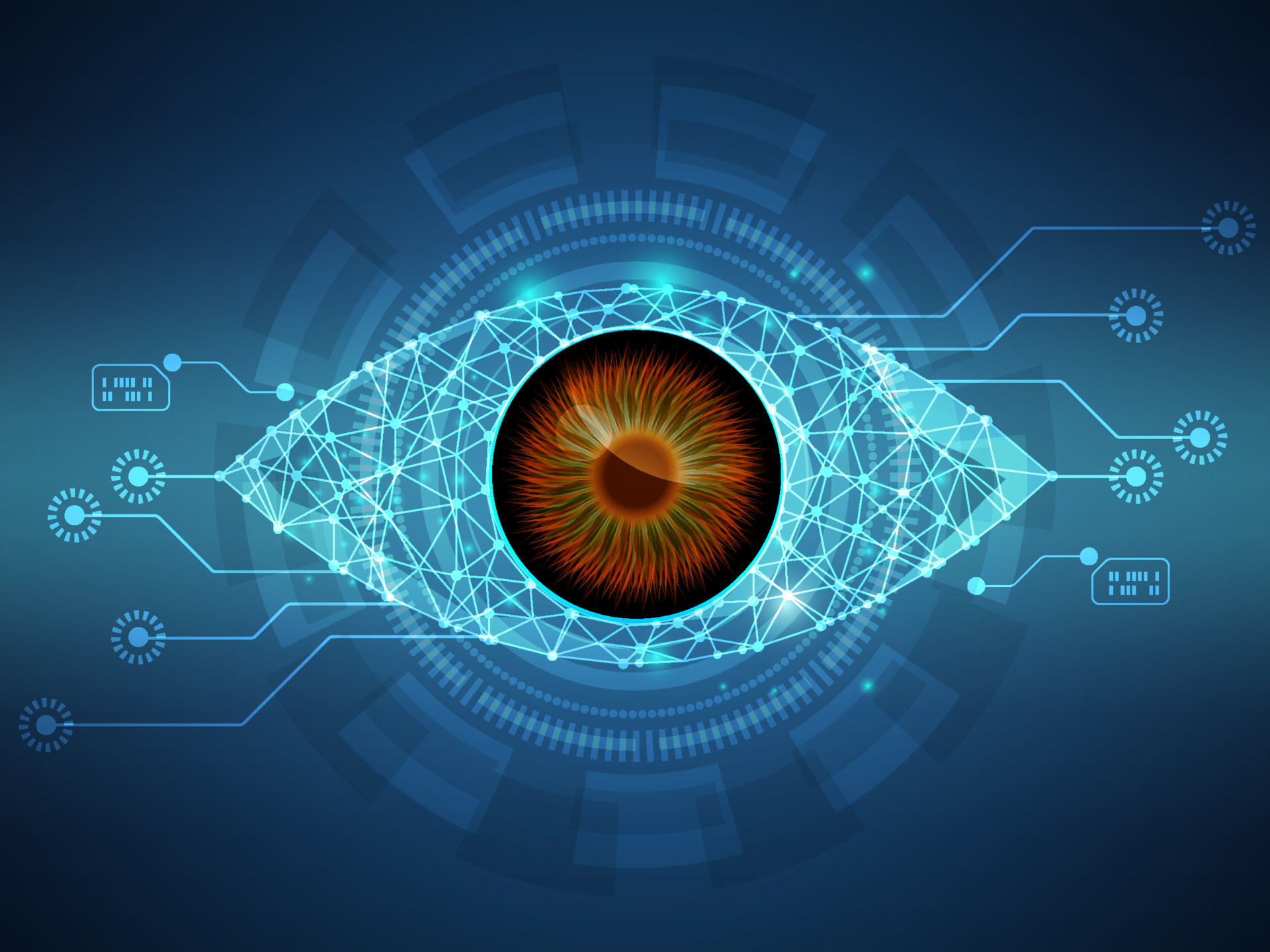 abstract eye futuristic technology background 4248966 Vector Art at ...