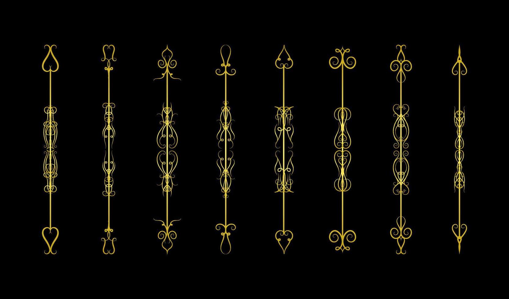 Elements gold frame vector set 4250584 Vector Art at Vecteezy