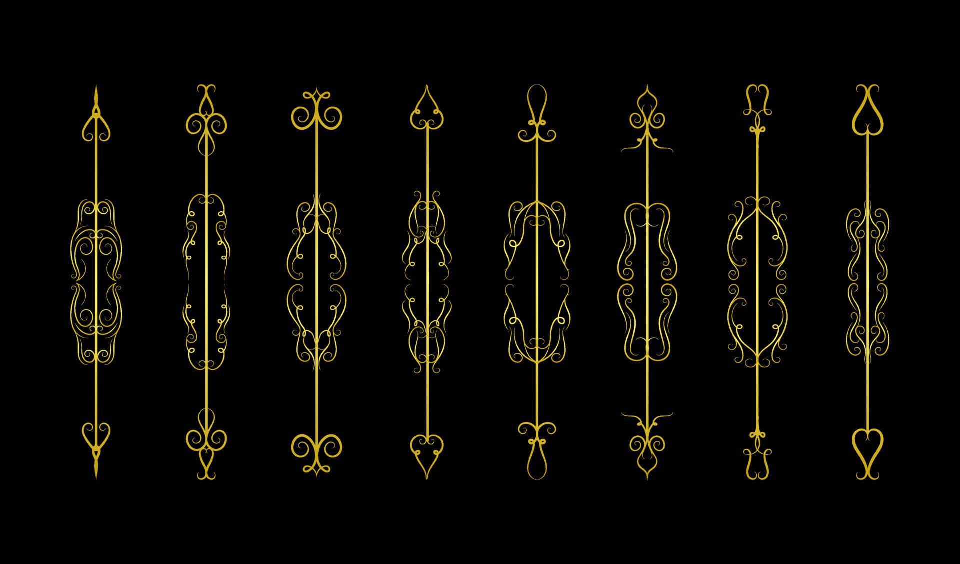 Elements gold frame vector set 4250593 Vector Art at Vecteezy