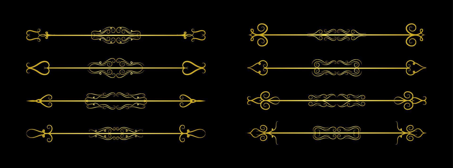 Elements gold frame vector set 4250594 Vector Art at Vecteezy