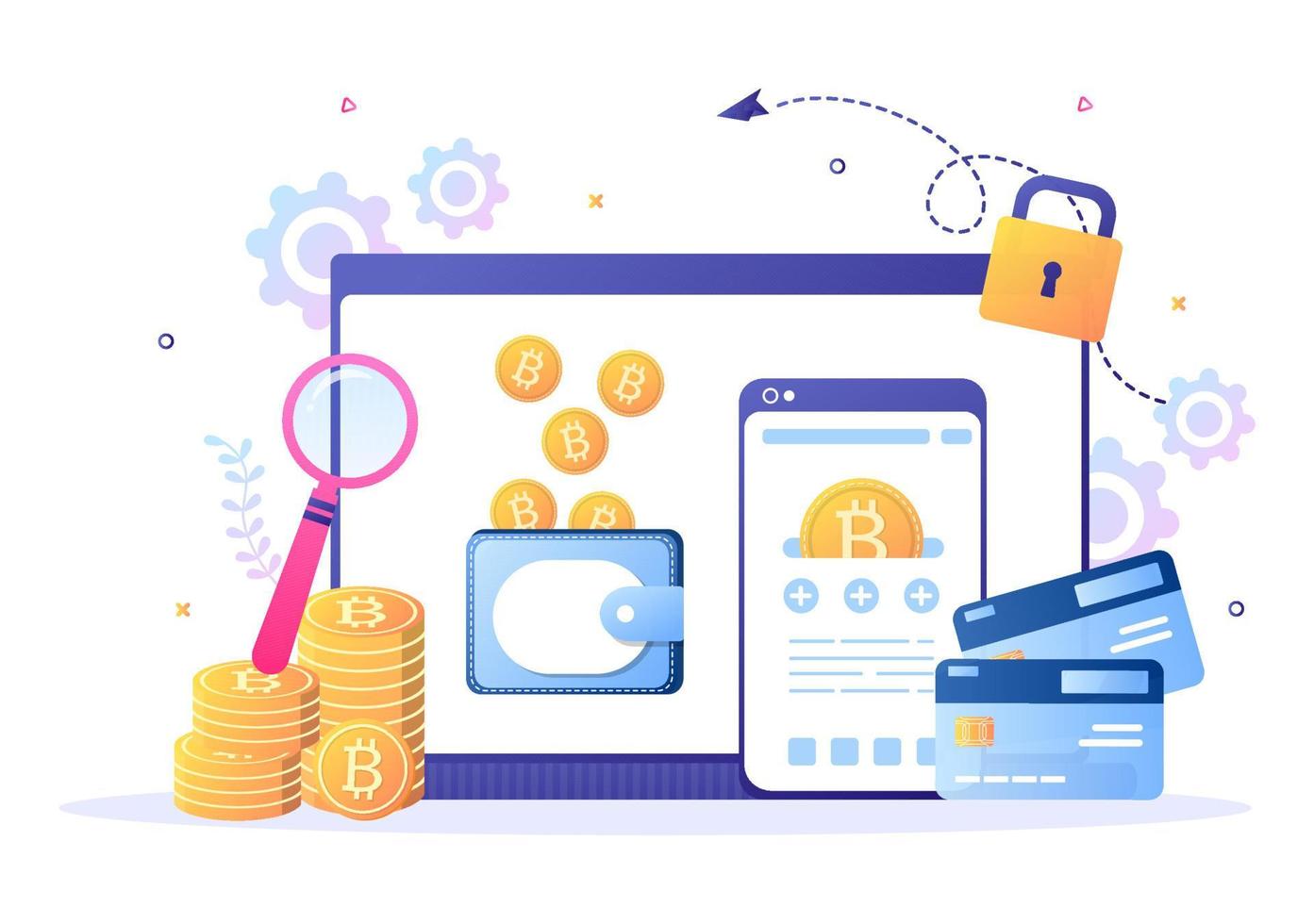 Cryptocurrency Wallet App On Mobile Of Blockchain Technology Bitcoin Money Market Altcoins Or