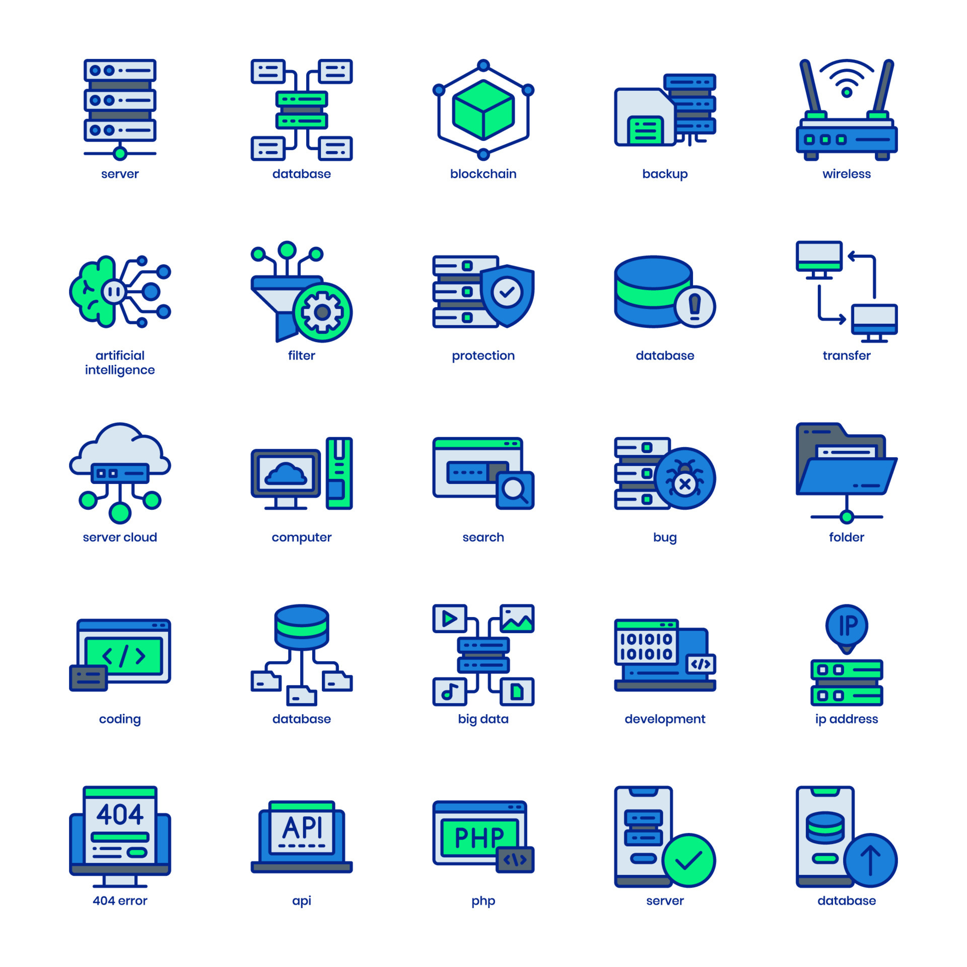 Server And Database Pack For Your Website Design Logo App Ui Server And Database Icon