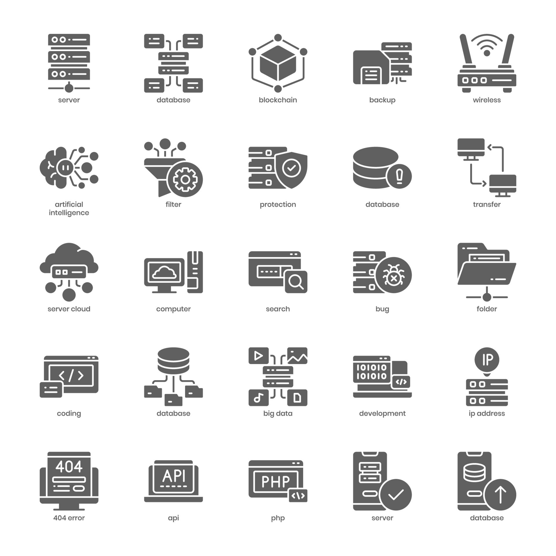 Server and Database pack for your website design, logo, app, UI. Server ...