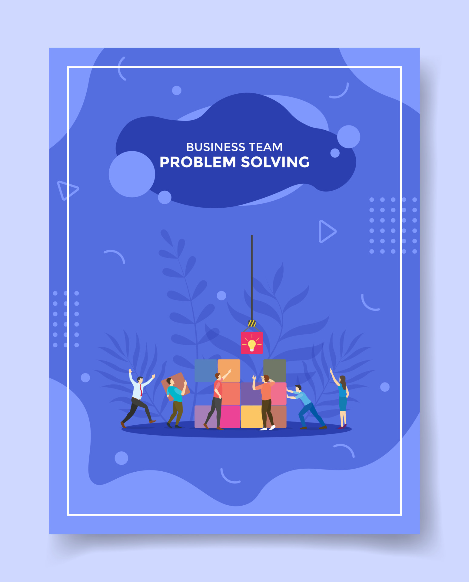 problem solving concept for template of banners, flyer, books, and ...