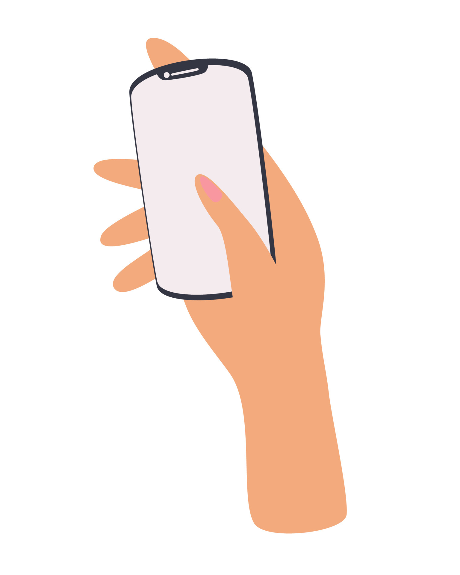Hand Holding Phone Empty Screen Phone Mockup Editable Smartphone