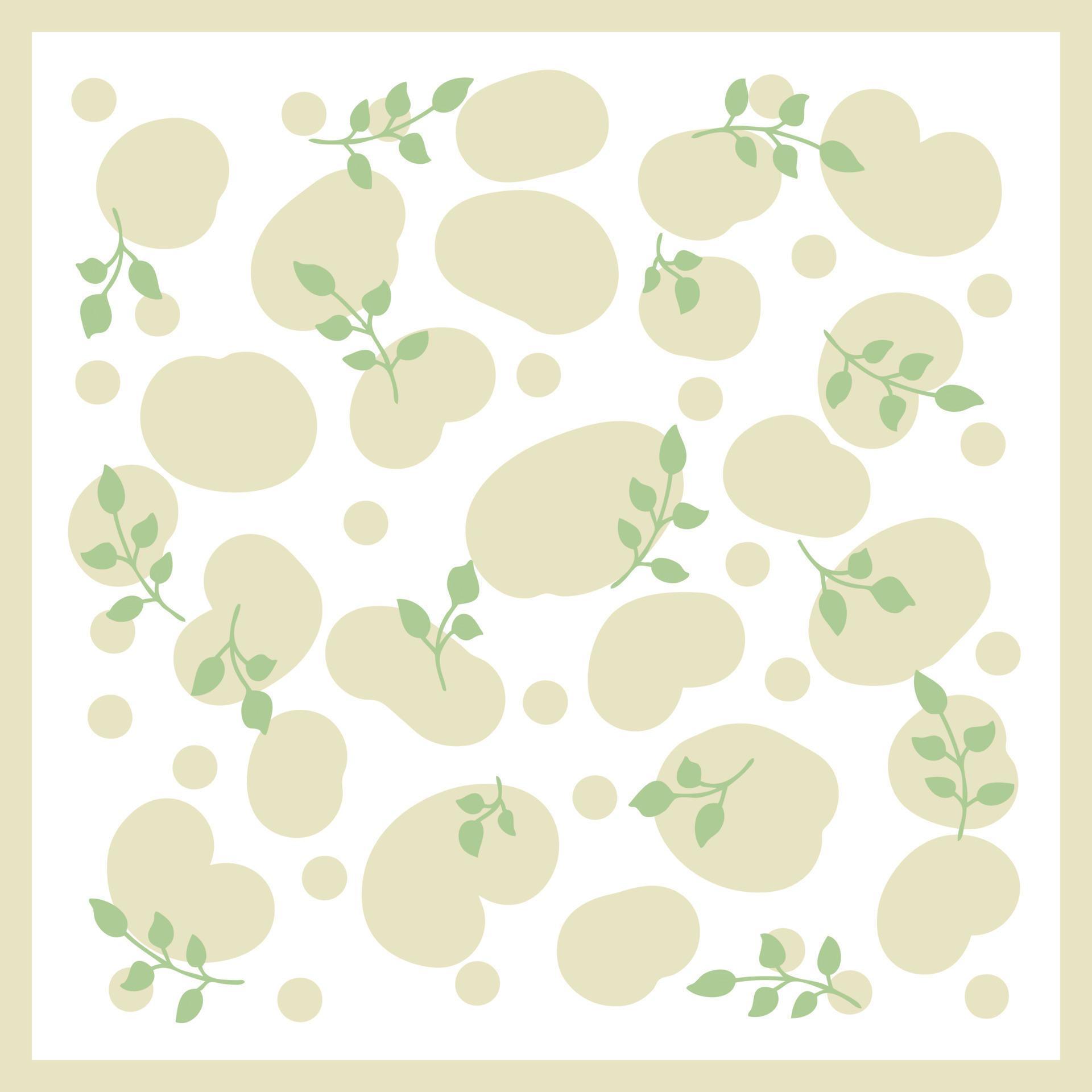 Hand Drawn Leaves Vector Sqare Pattern 4265917 Vector Art At Vecteezy