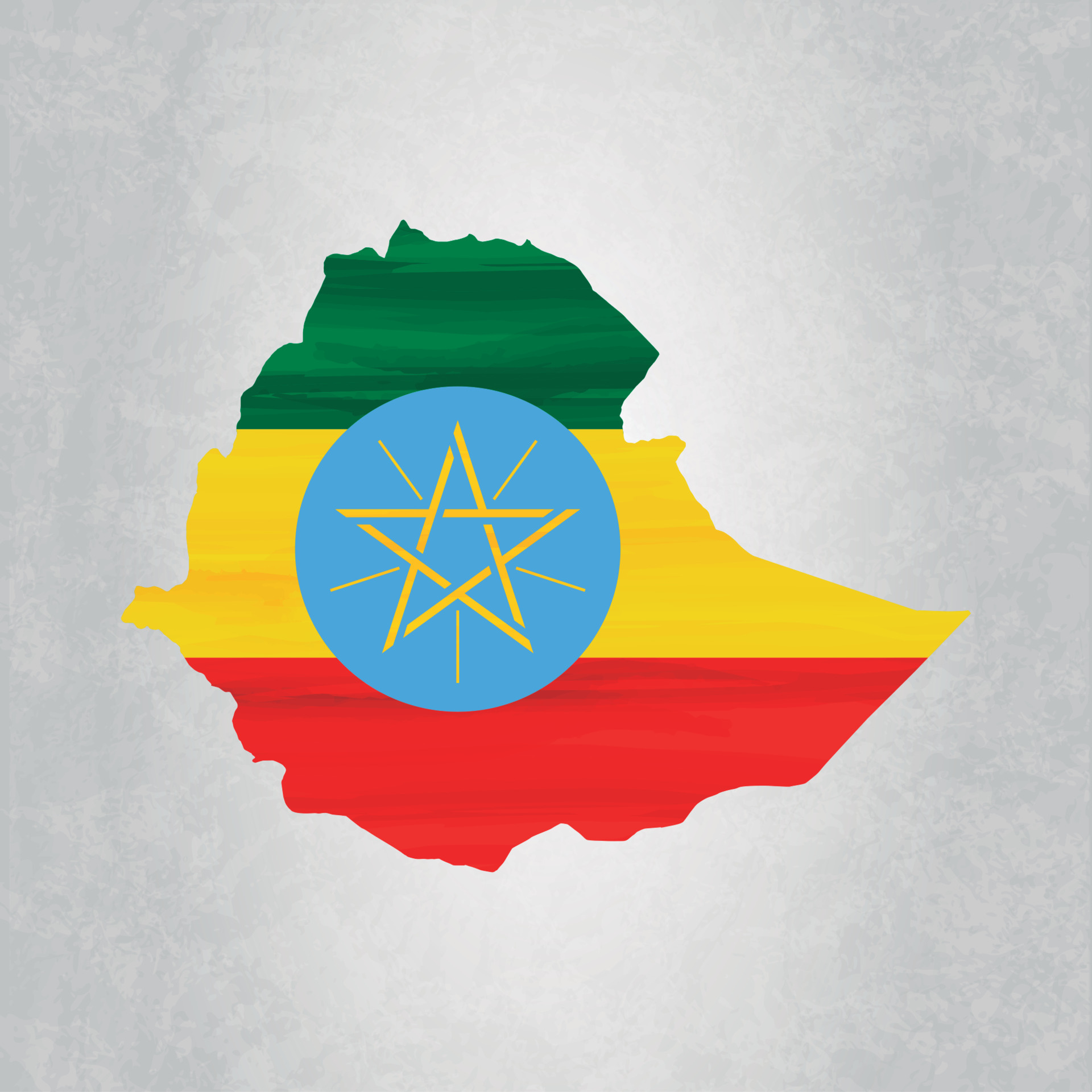 Ethiopia map with flag 4266787 Vector Art at Vecteezy
