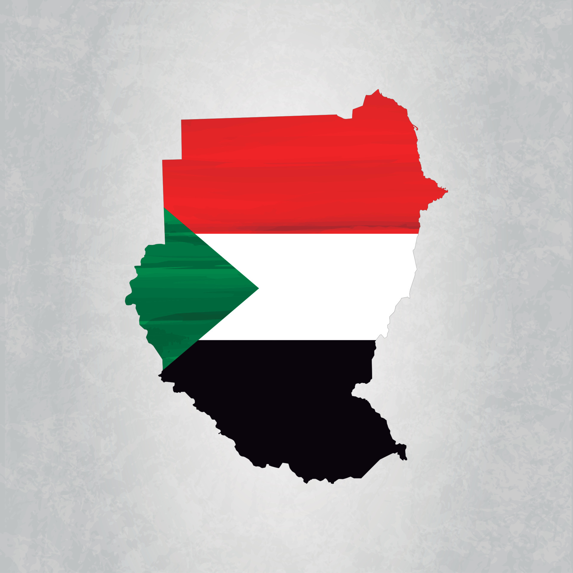 Sudan map with flag 4266803 Vector Art at Vecteezy