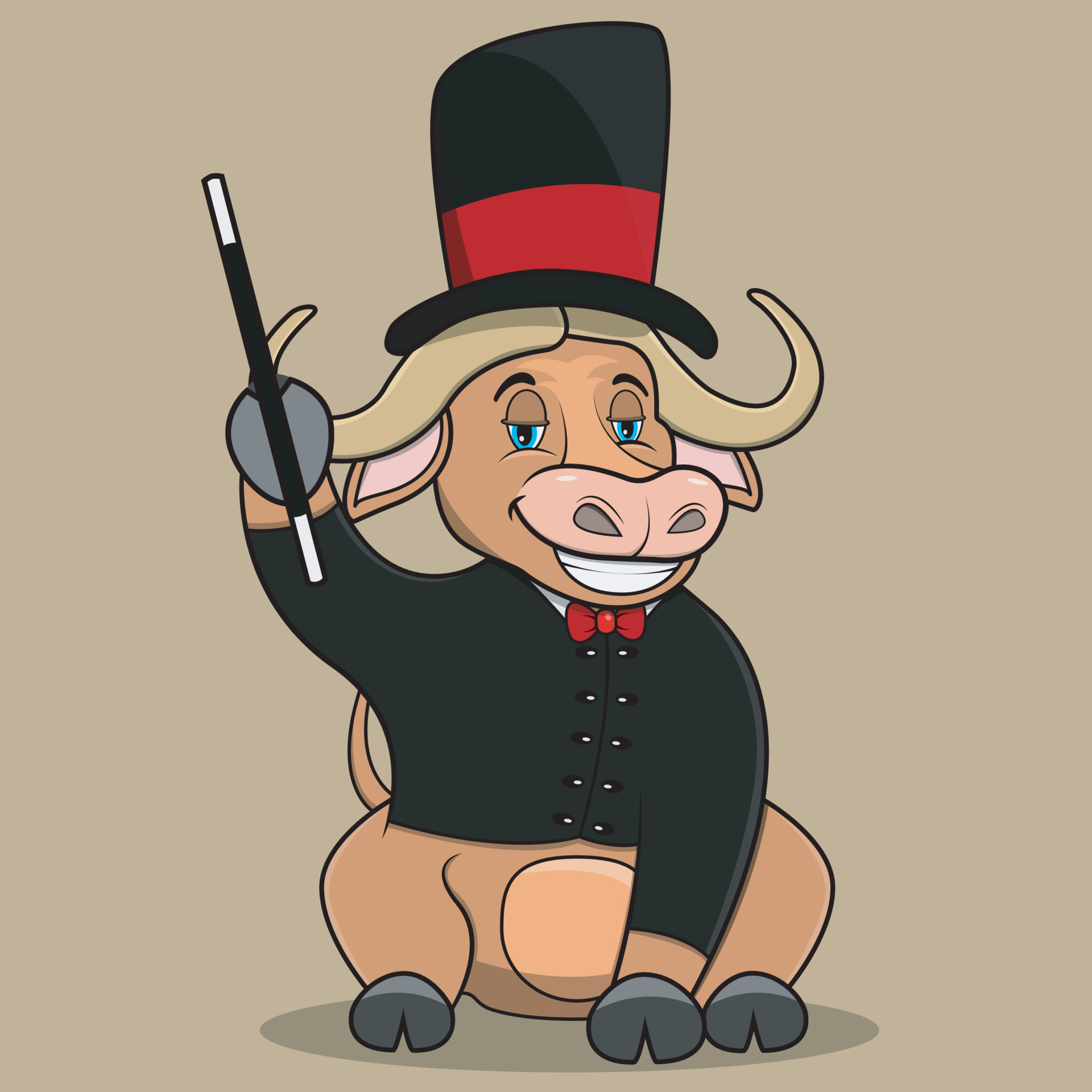 Character Bufallo With Magician Custom 4267835 Vector Art at Vecteezy