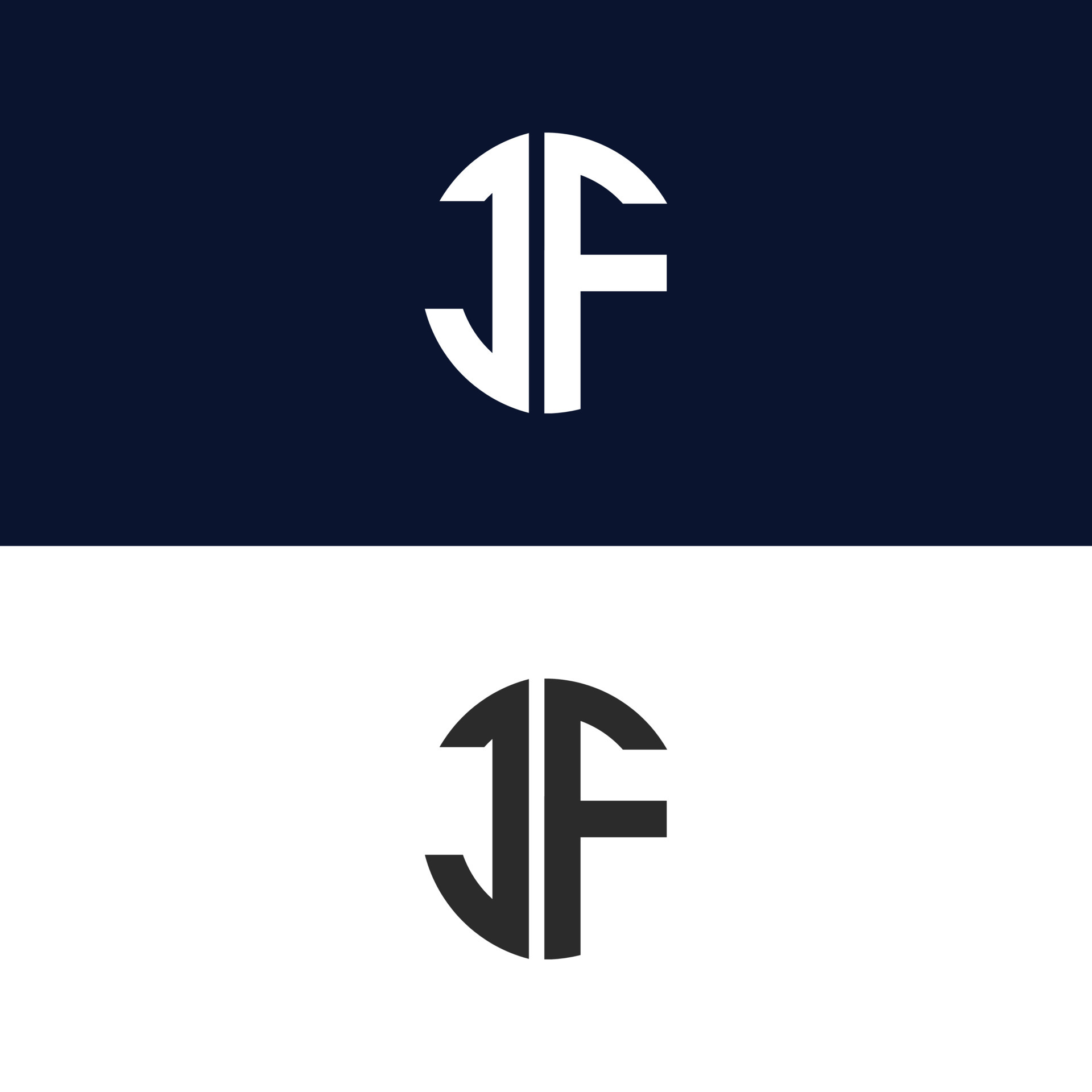Jf Letter Logo Vector Template Creative Modern Shape Colorful Monogram Circle Logo Company Logo
