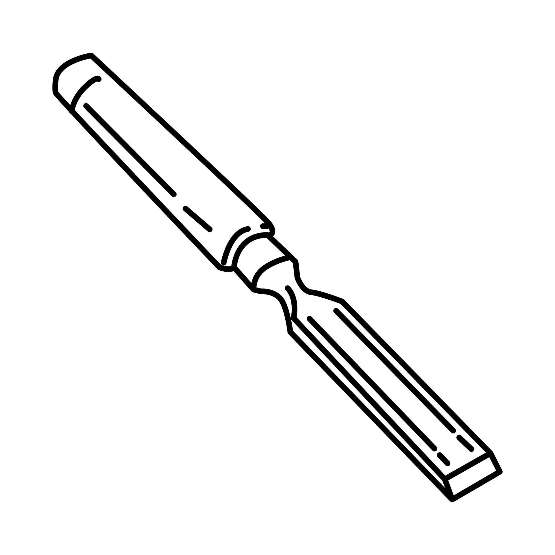 Wood Chisel Icon Doodle Hand Drawn Or Outline Icon Style 4271977
