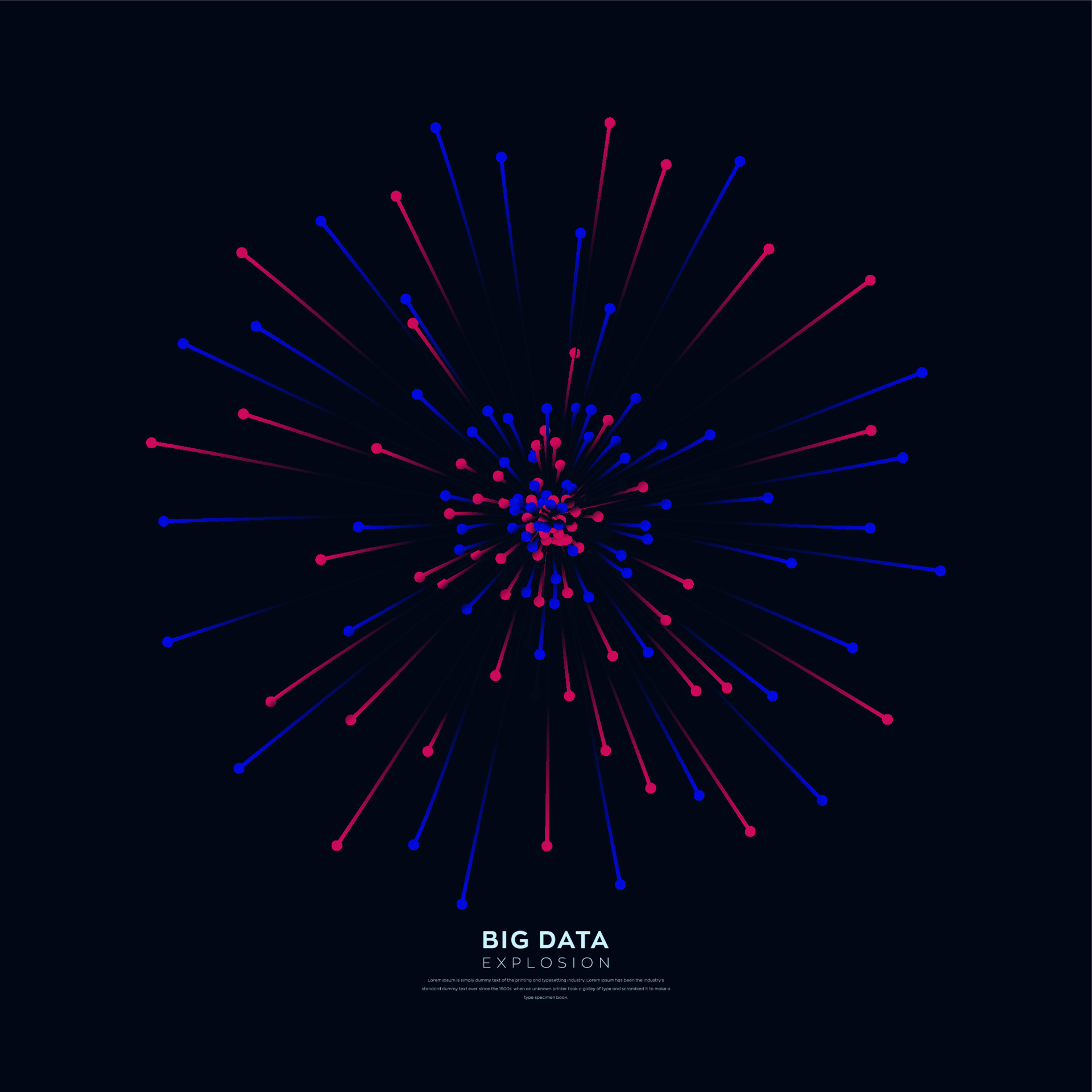 Abstract Vector Explosion Lines Equalizer Circular Shape Isolated