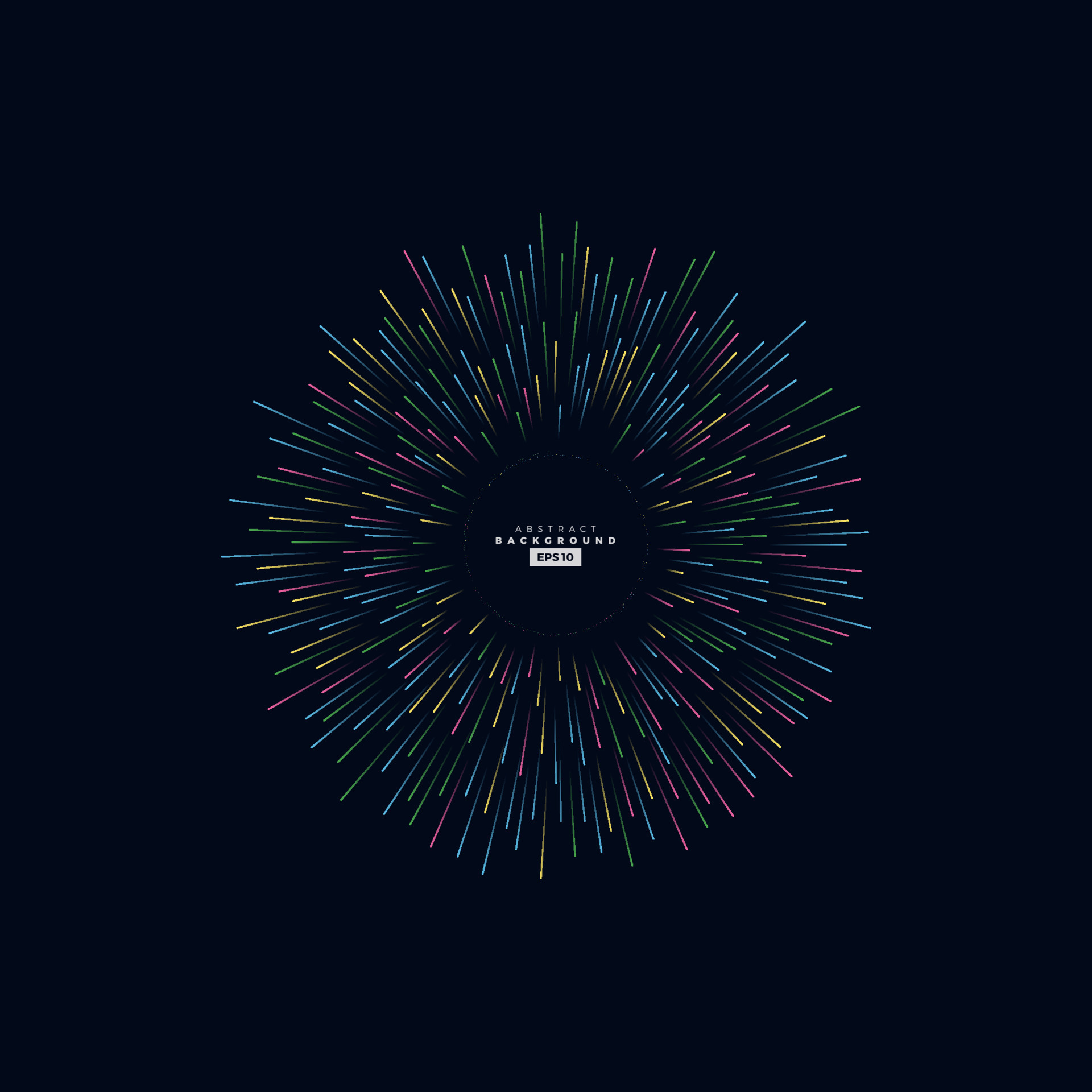 Abstract Vector Explosion Lines Equalizer Circular Shape Isolated