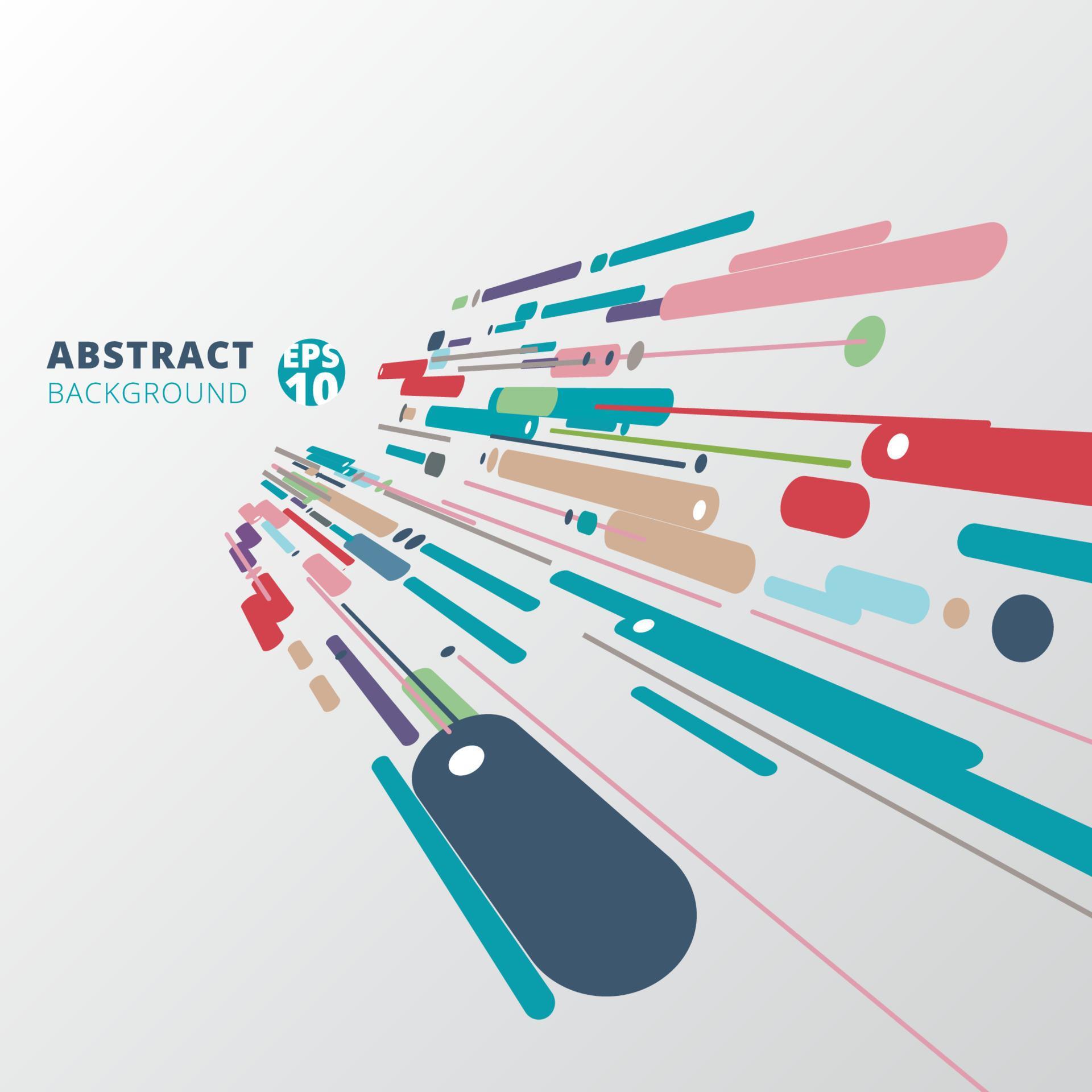 Modern Style Abstract With Composition Perspective Made Of Various Lines Diagonal Rounded Shapes