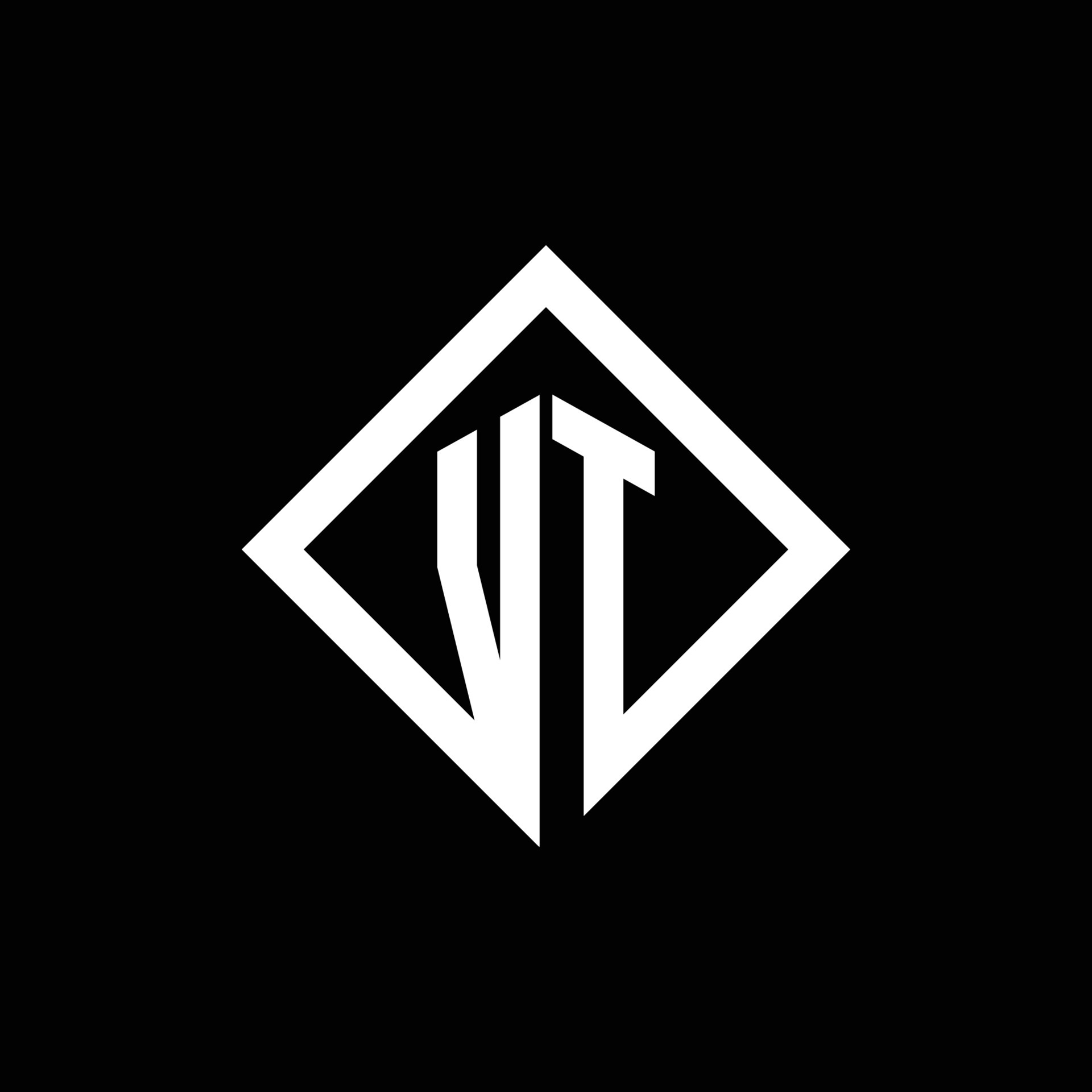 Vt Logo Monogram With Square Rotate Style Design Template 4283020