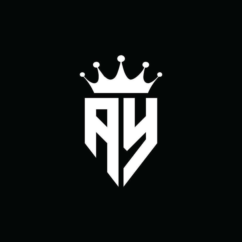 AY logo monogram emblem style with crown shape design template 4283767 ... AY logo monogram emblem style with crown shape design template 4283767 ...