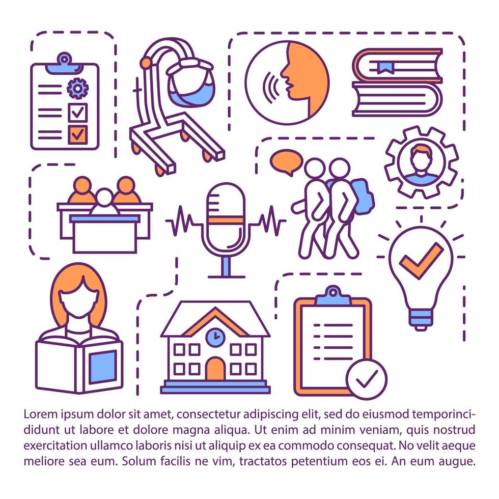 Specialized training program concept icon with text. Inclusive ...