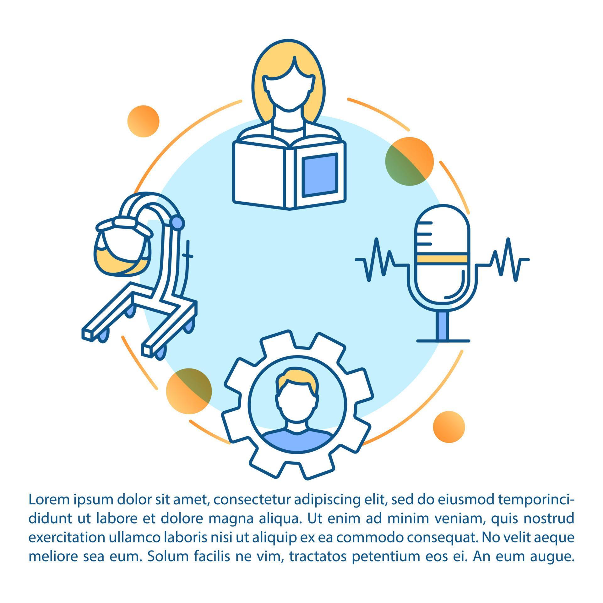 Specialized training program concept icon with text. Therapy of ...