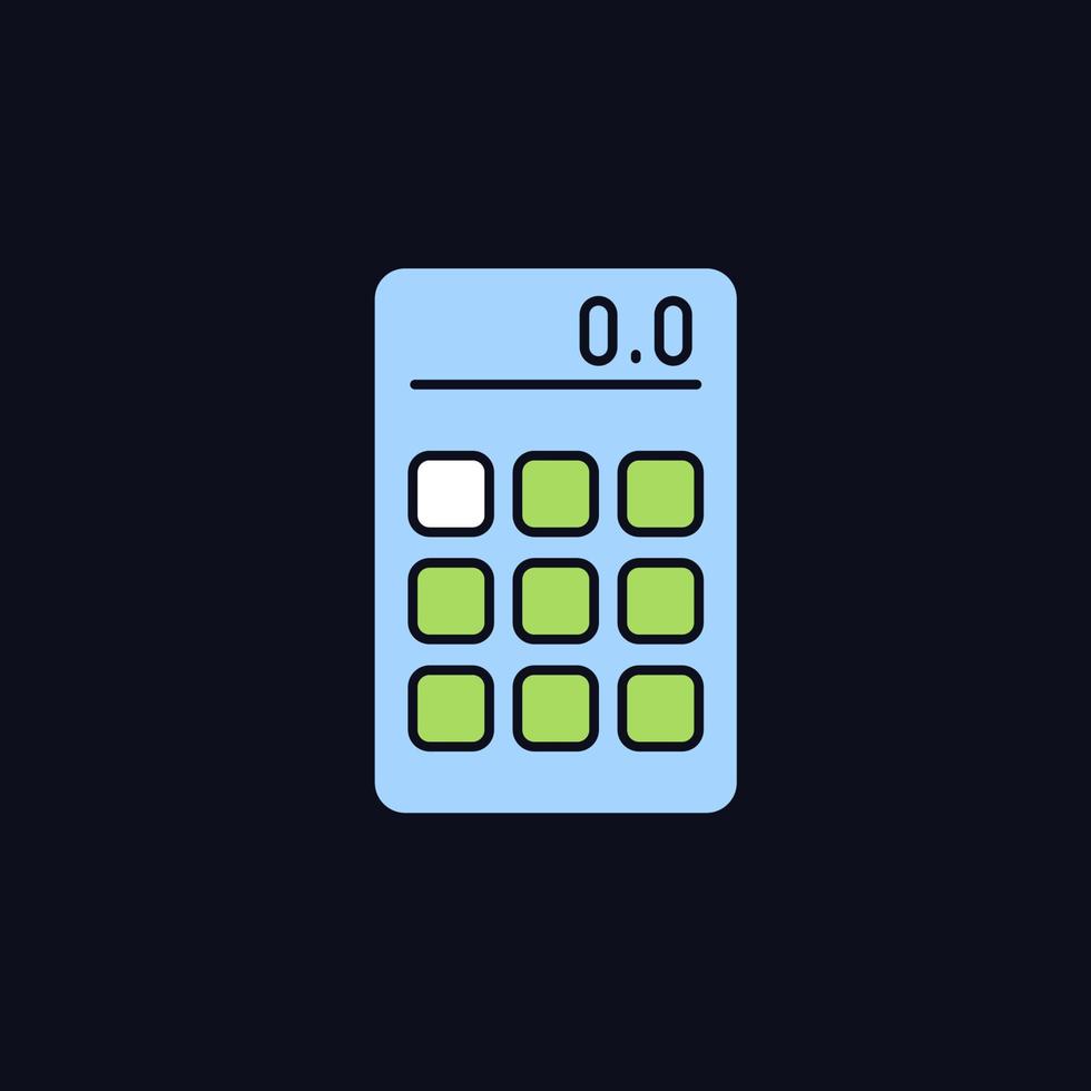 Calculator RGB color icon for dark theme. Portable electronic device ... Calculator RGB color icon for dark theme. Portable electronic device ...