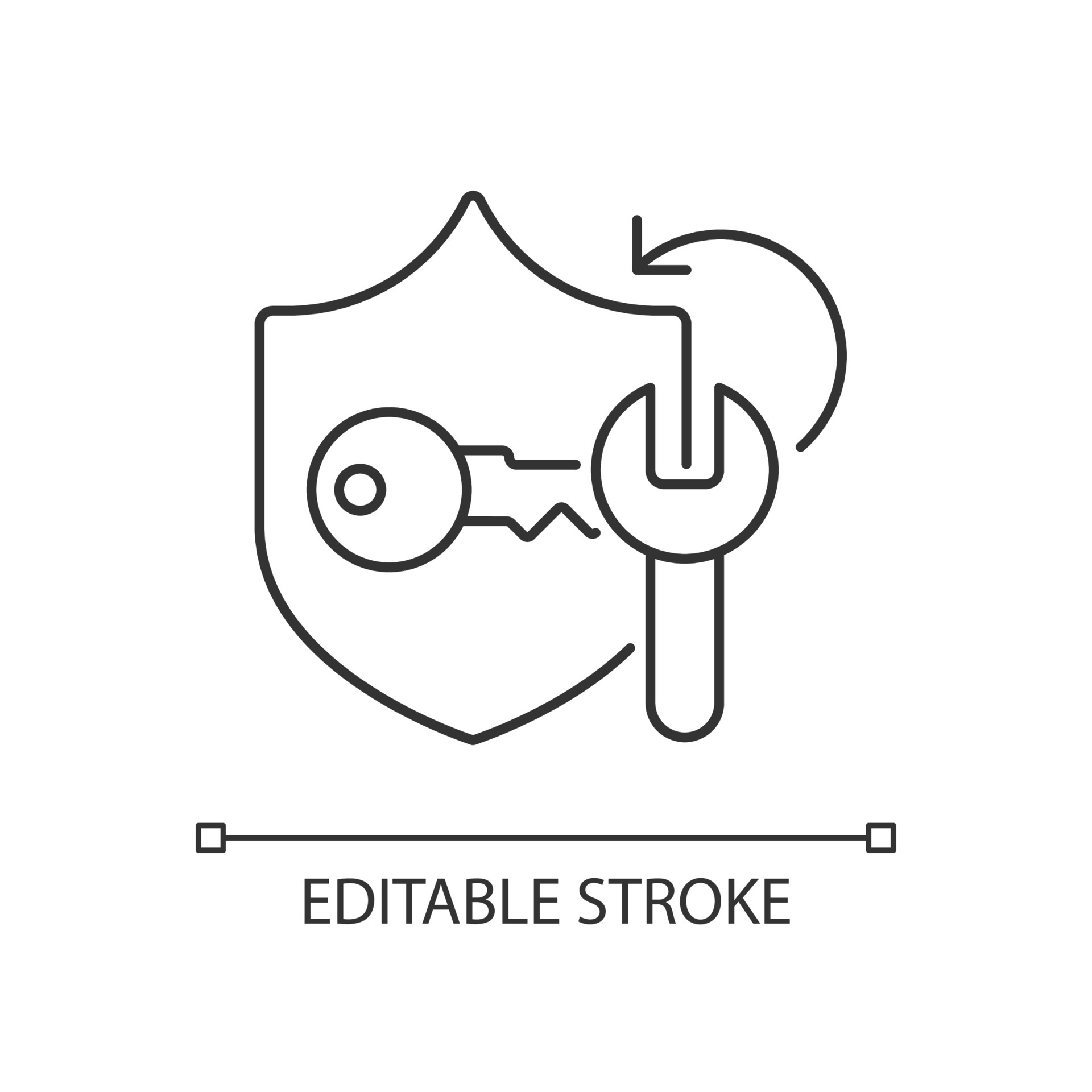 Password Cracking Linear Icon Safeguard Protection Cracker App Password Management Tools