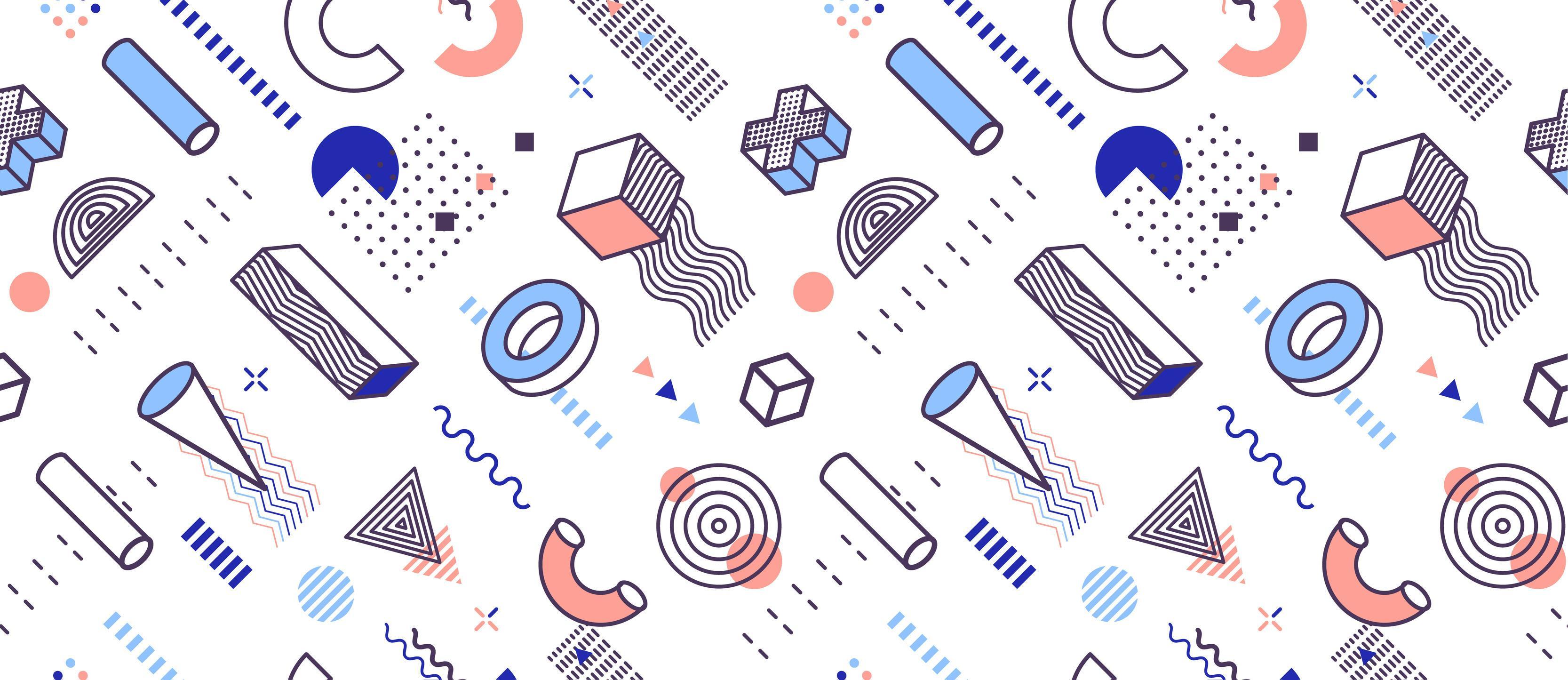 Background of geometric shapes, geometrical style seamless pattern ...